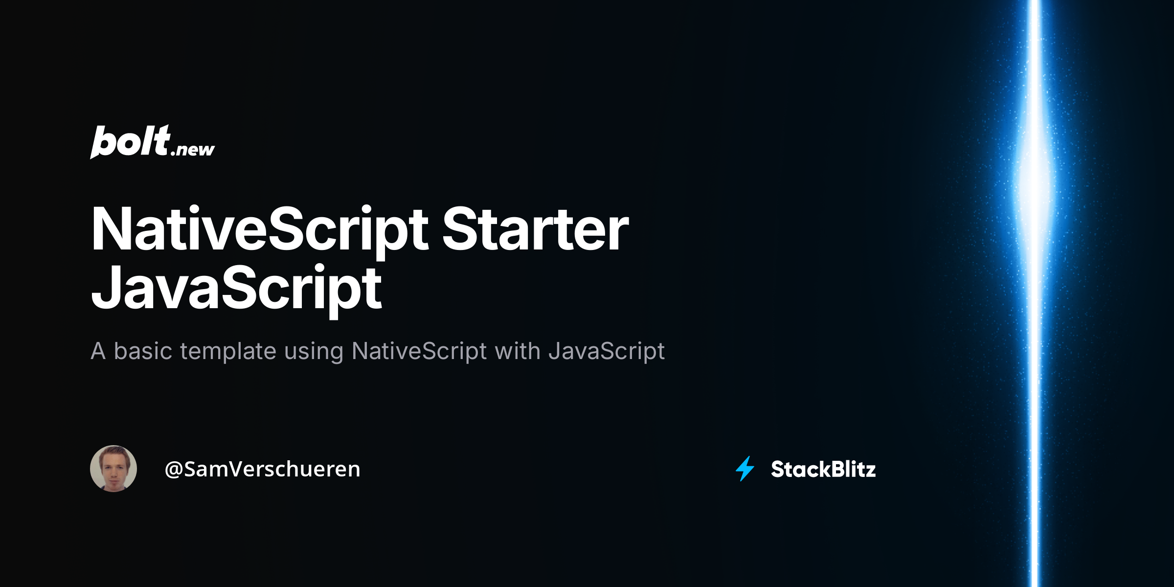 NativeScript Starter JavaScript - Bolt.new