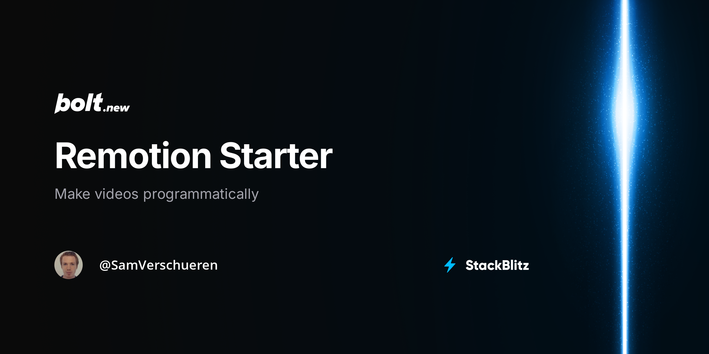 Remotion Starter - Bolt.new