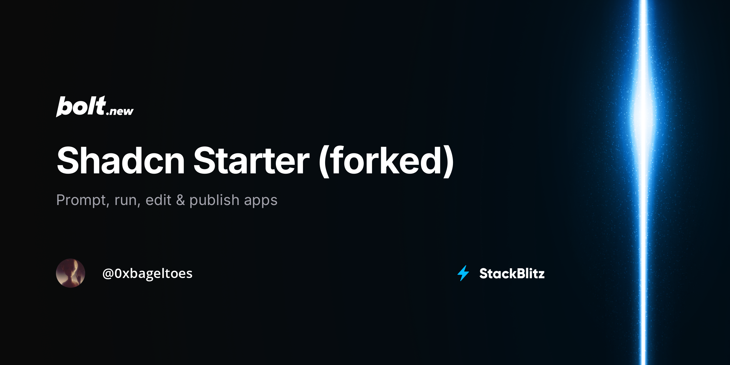 Shadcn Starter (forked) - Bolt.new