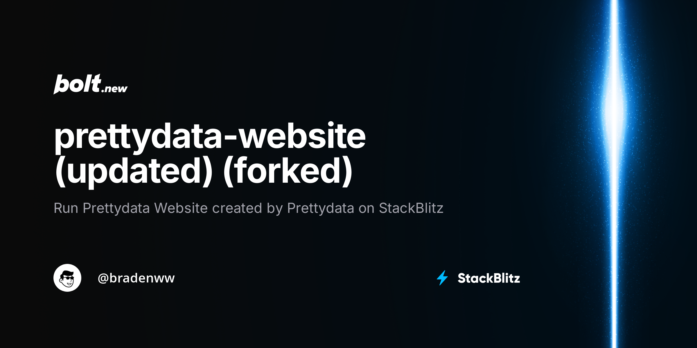 prettydata-website (updated) (forked) - Bolt.new