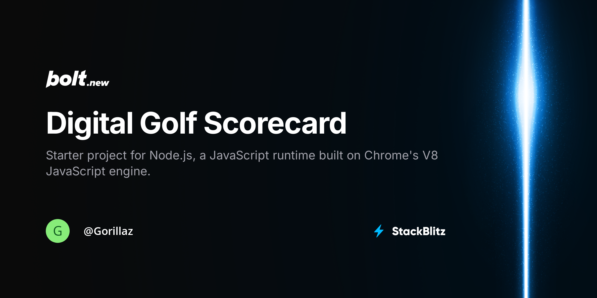 Digital Golf Scorecard - Bolt.new