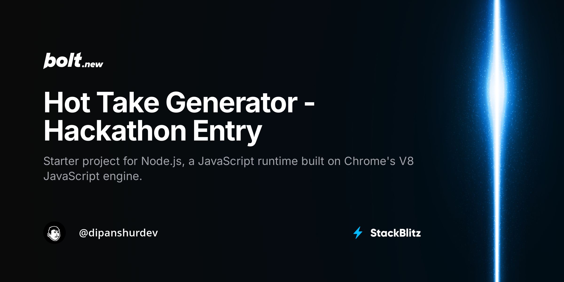 Hot Take Generator - Hackathon Entry - Bolt.new