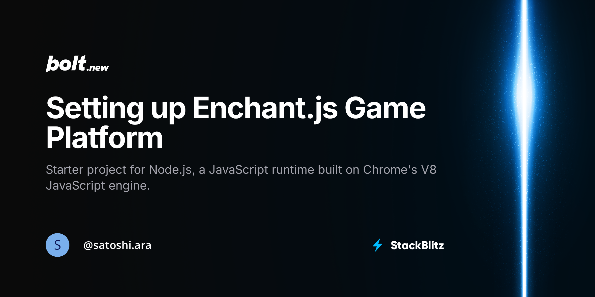 Setting up Enchant.js Game Platform - Bolt.new