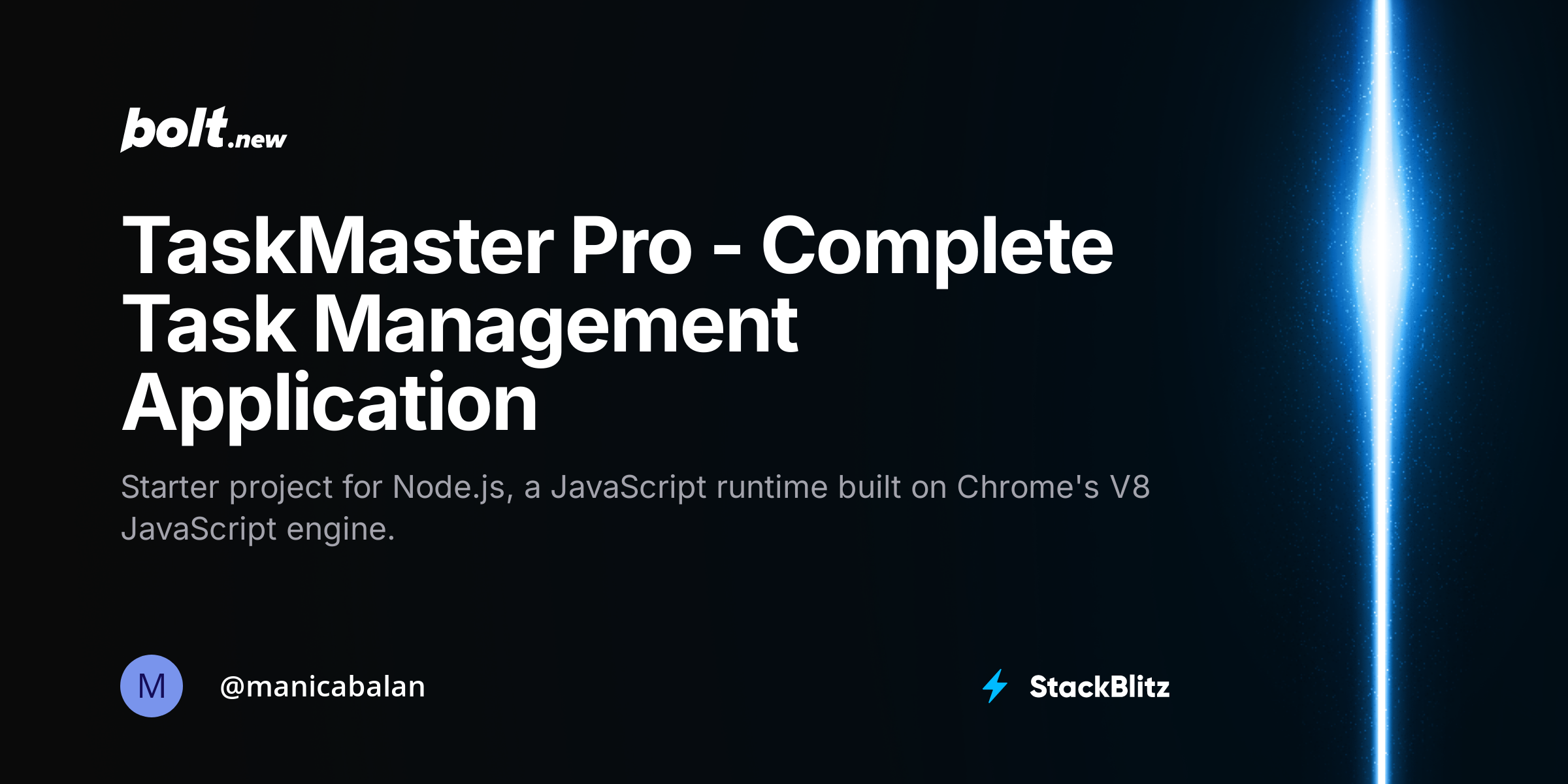 TaskMaster Pro - Complete Task Management Application - Bolt.new