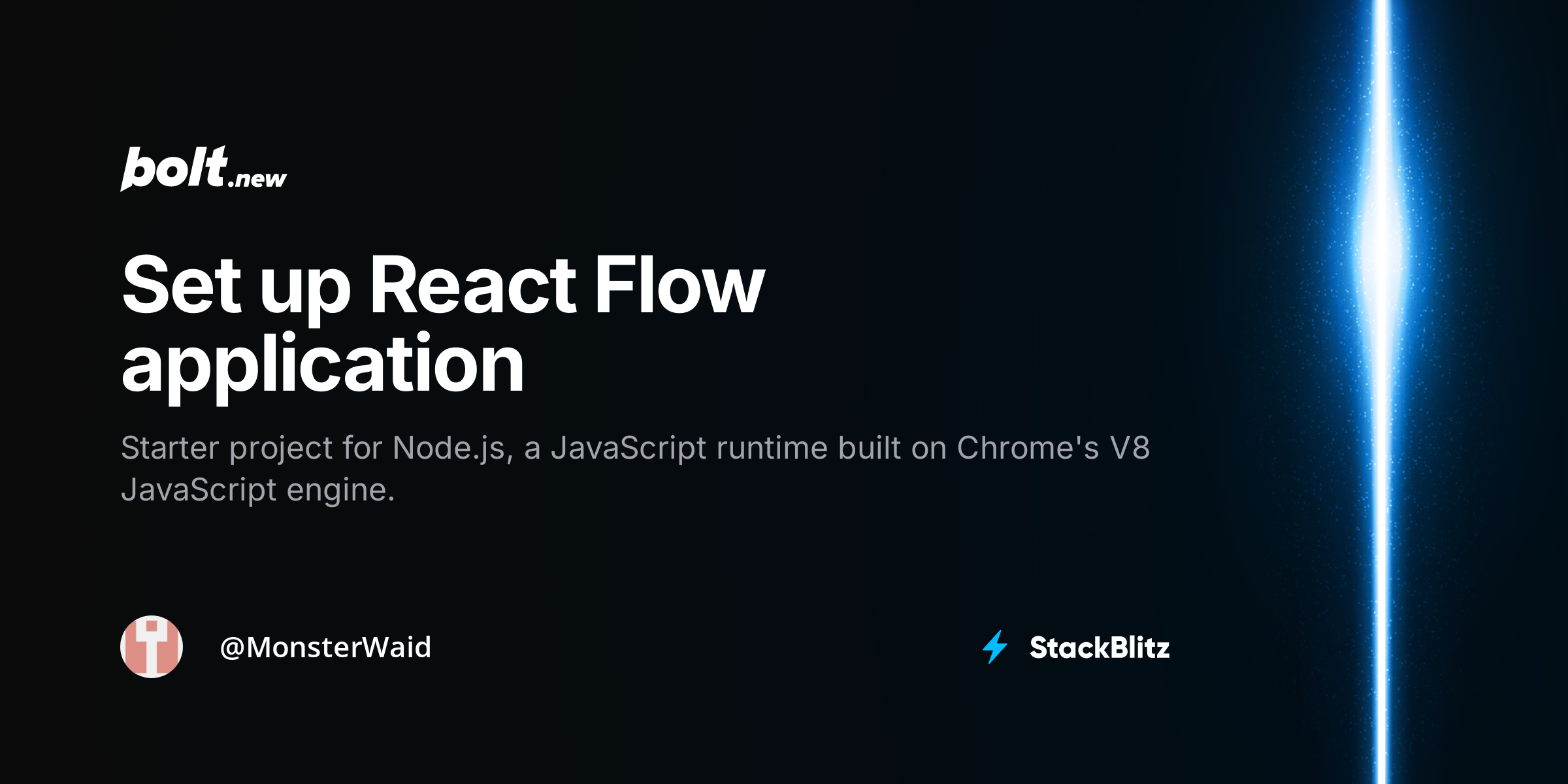 Set up React Flow application - Bolt.new