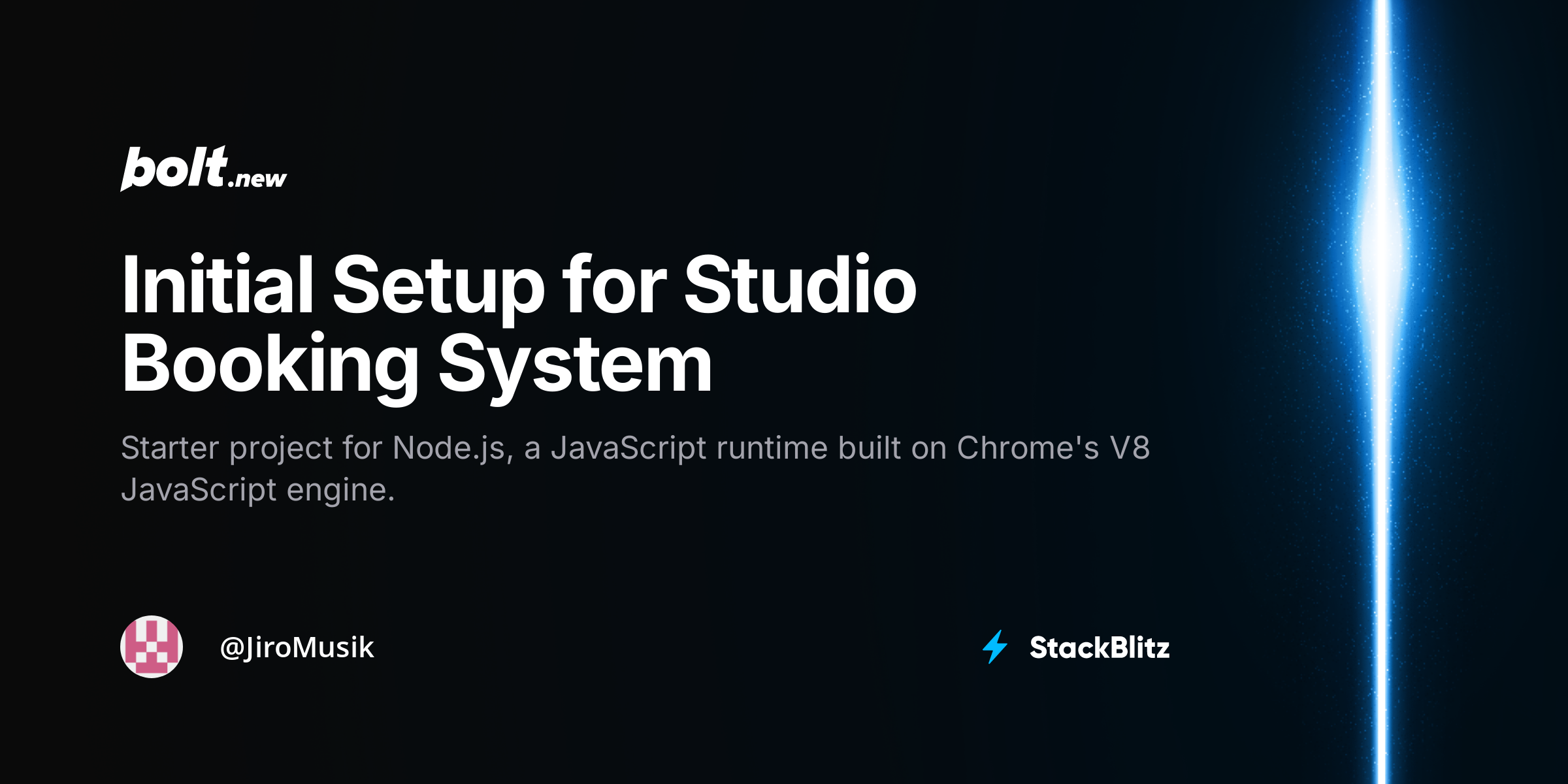 Initial Setup for Studio Booking System