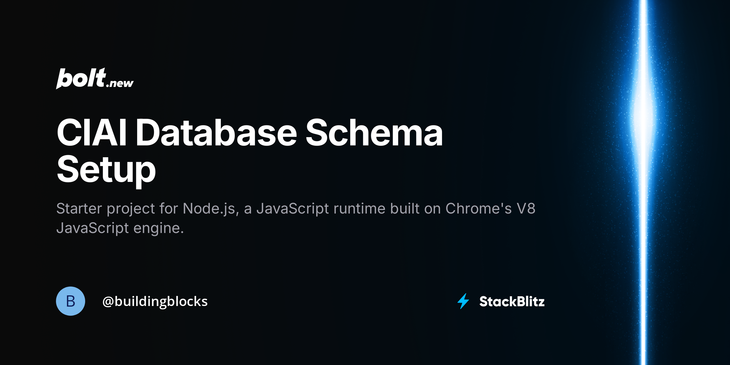 CIAI Database Schema Setup - Bolt.new