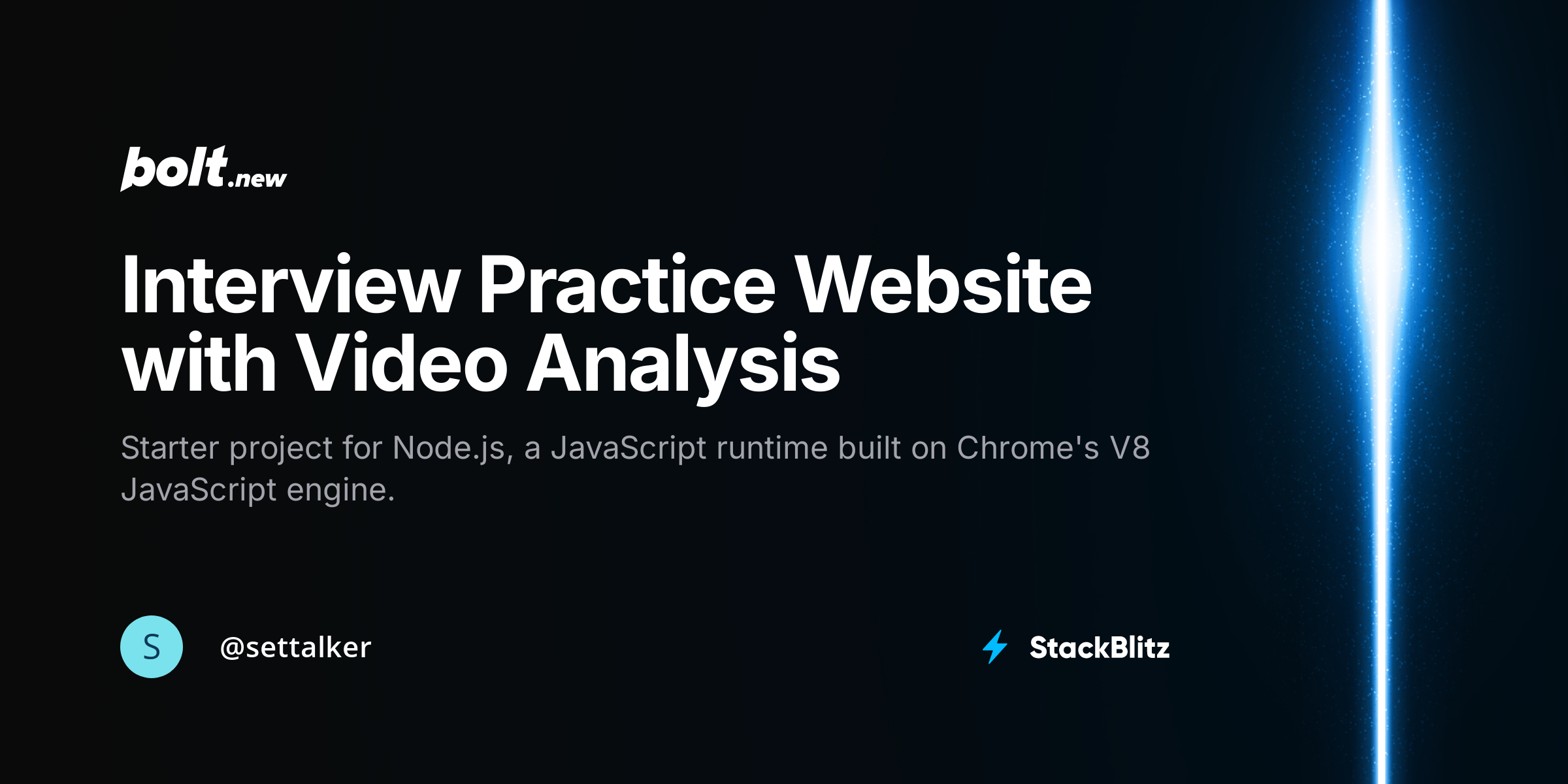 Interview Practice Website with Video Analysis - Bolt.new
