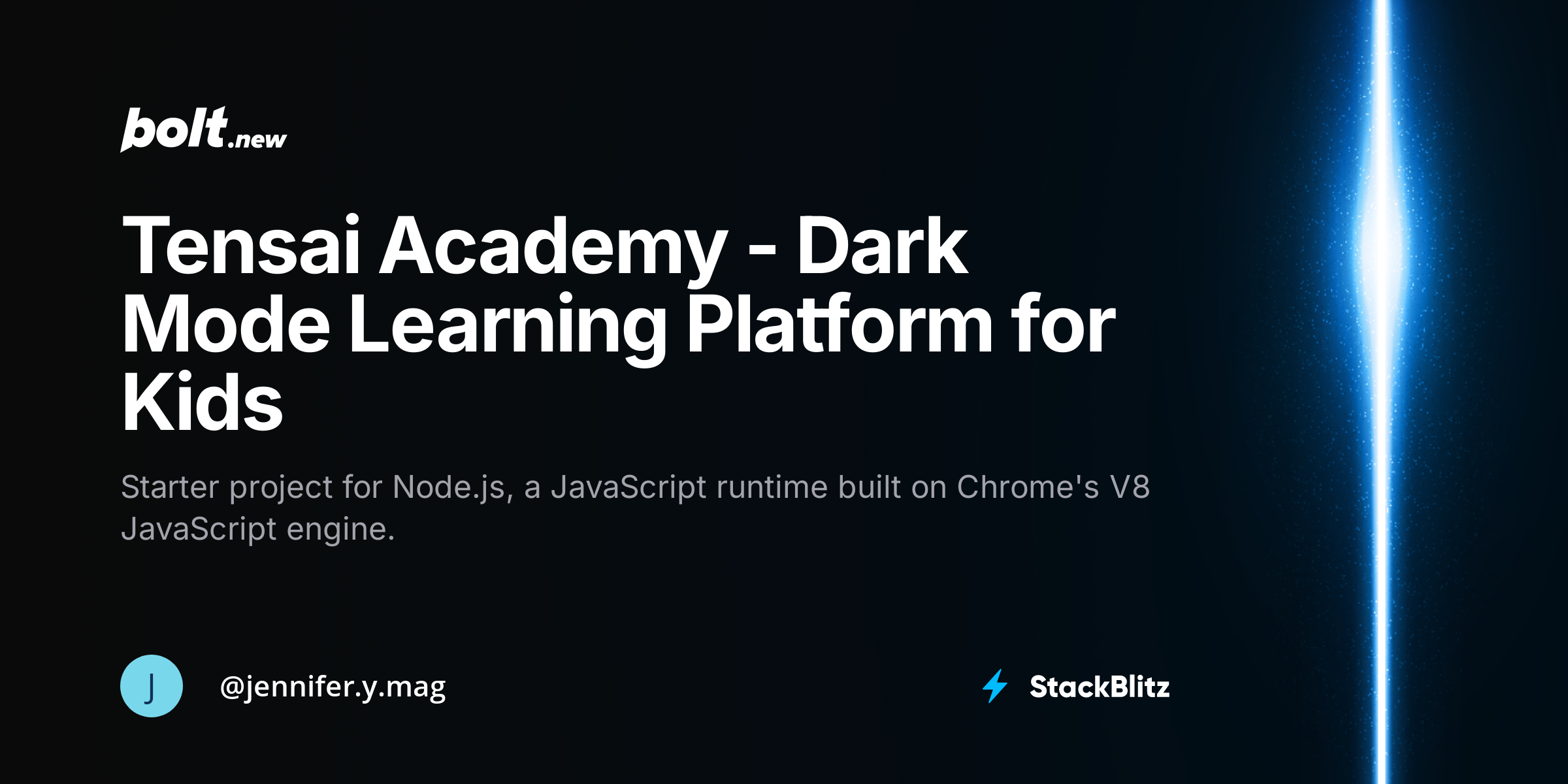 Tensai Academy - Dark Mode Learning Platform for Kids - Bolt.new