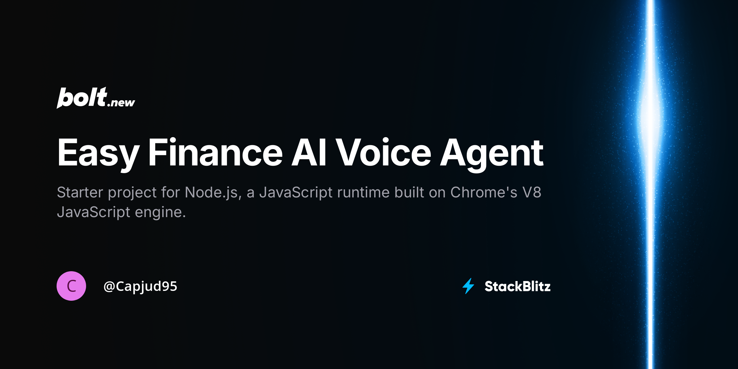 Easy Finance AI Voice Agent - Bolt.new