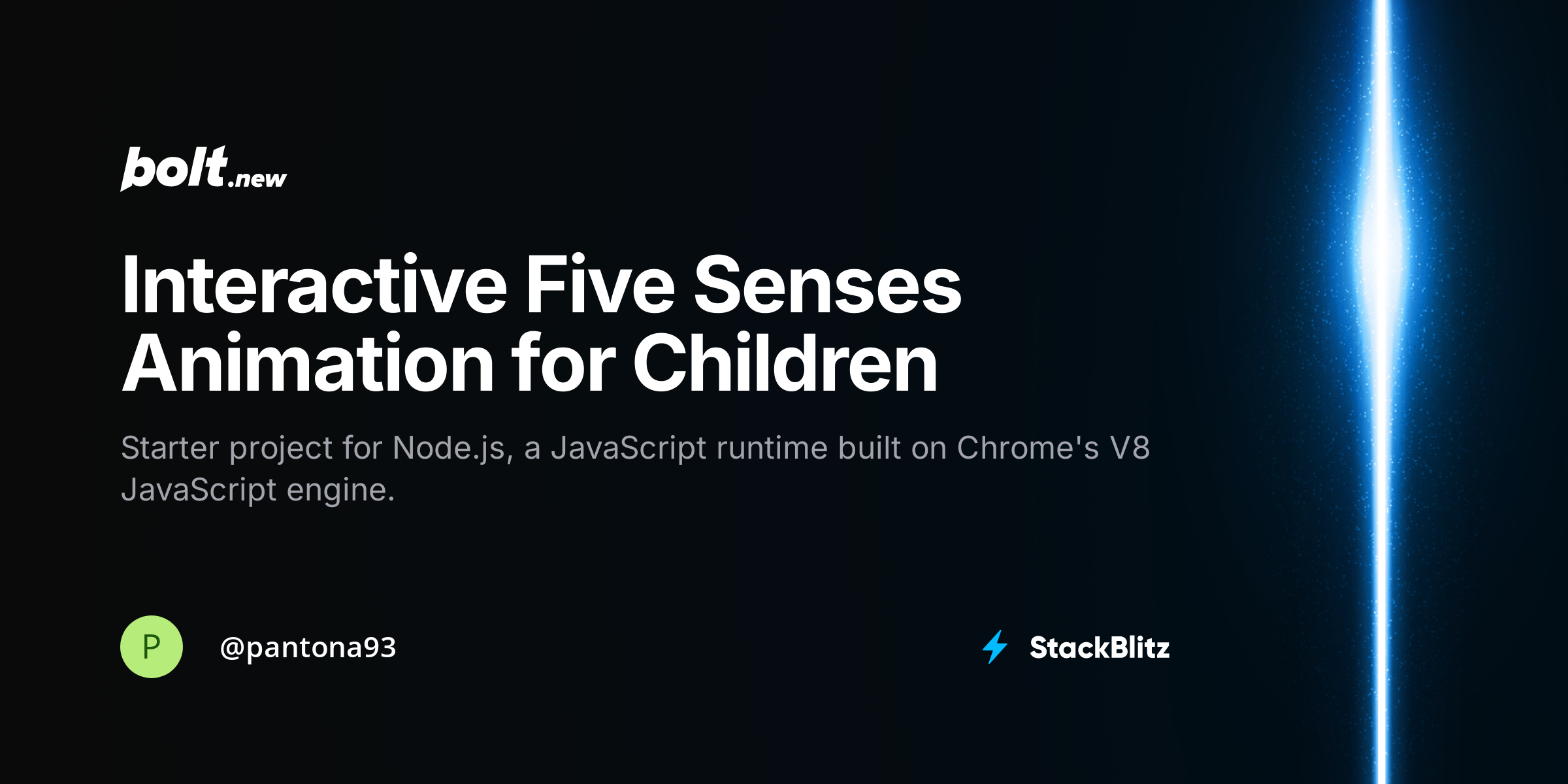 Interactive Five Senses Animation for Children - Bolt.new