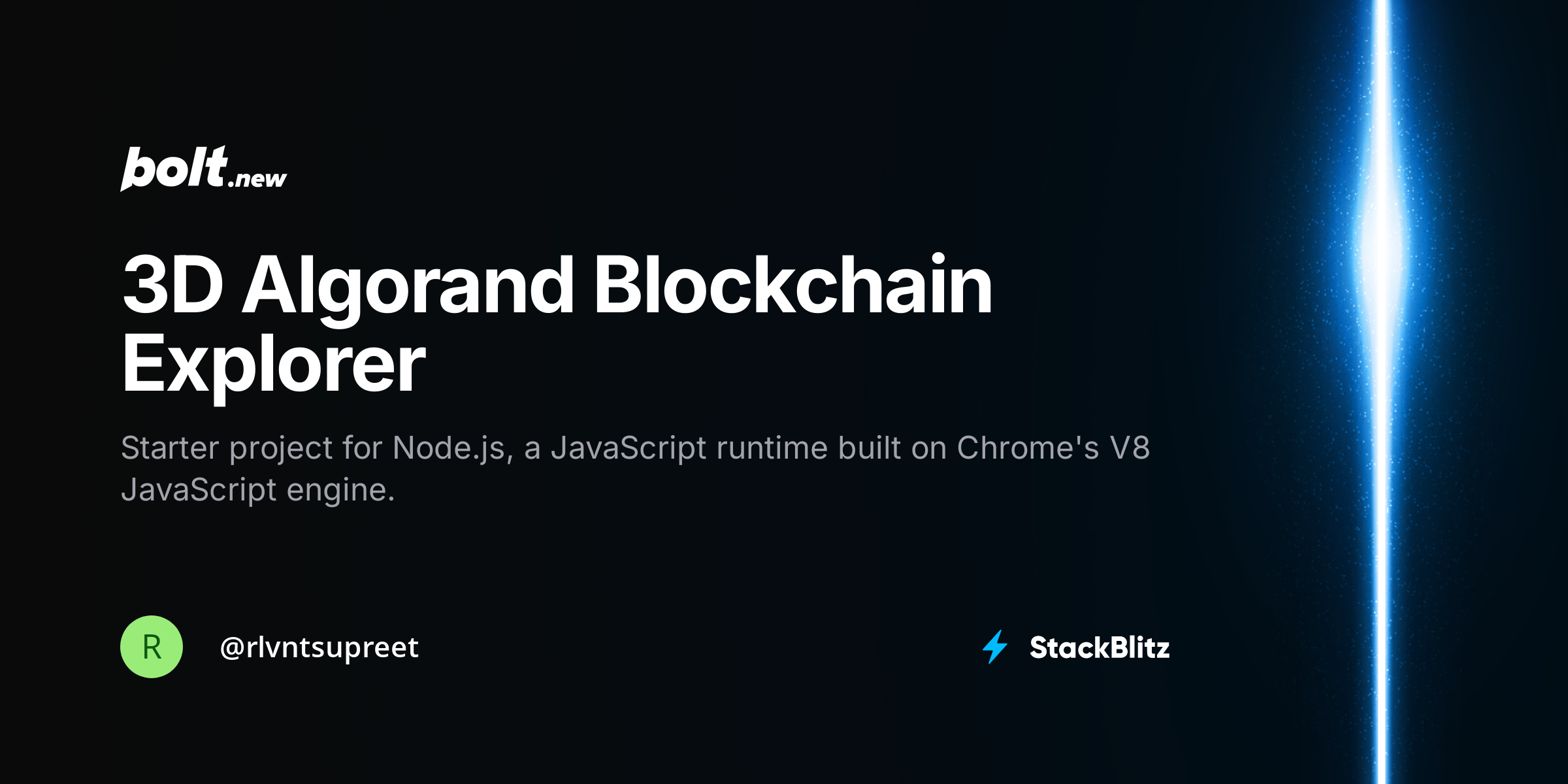 3D Algorand Blockchain Explorer - Bolt.new