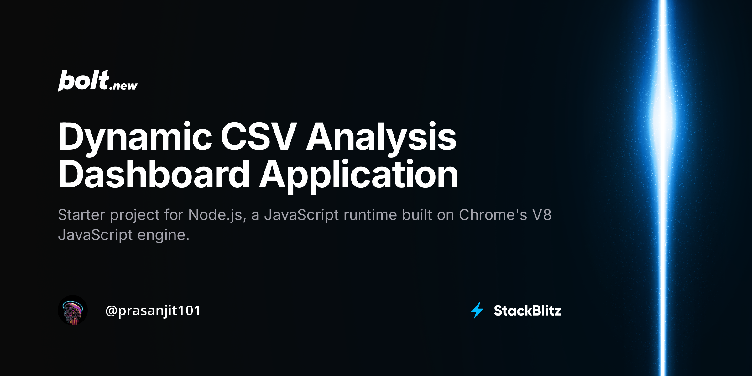 Dynamic CSV Analysis Dashboard Application - Bolt.new