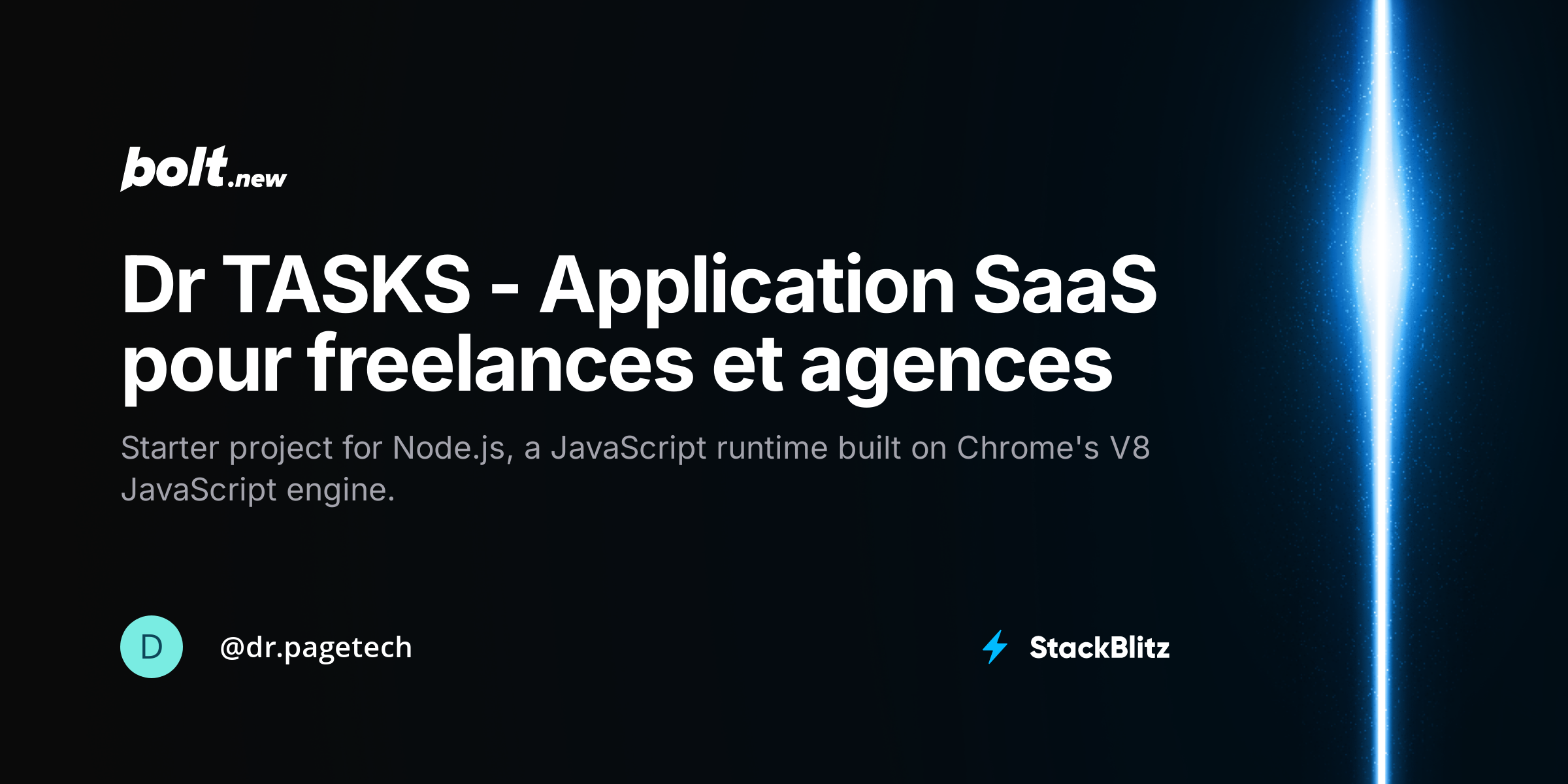Dr TASKS - Application SaaS pour freelances et agences - Bolt.new