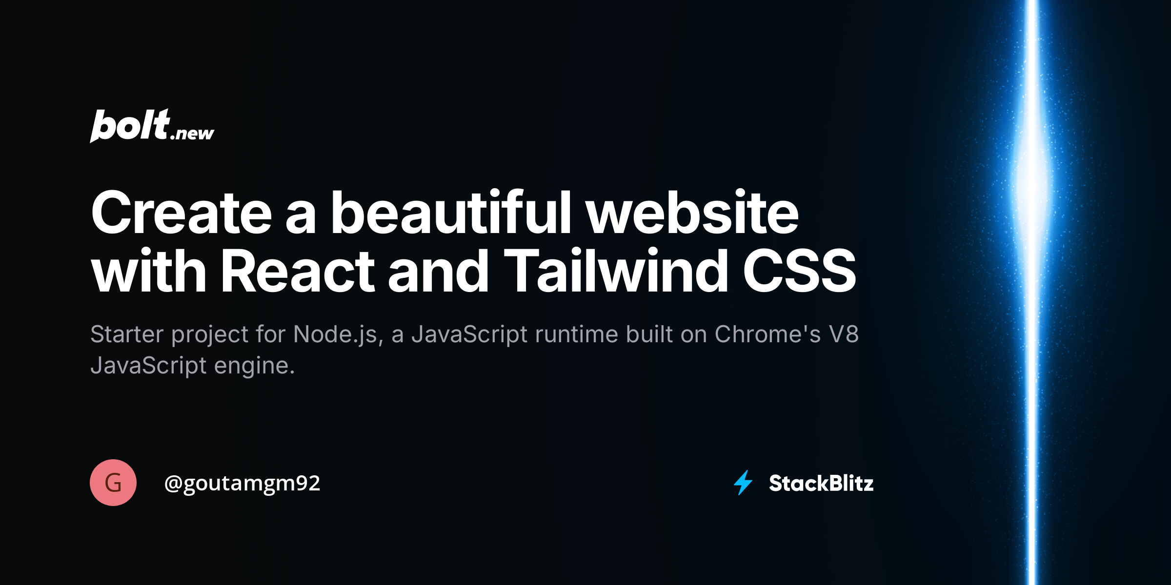 Create a beautiful website with React and Tailwind CSS - Bolt.new