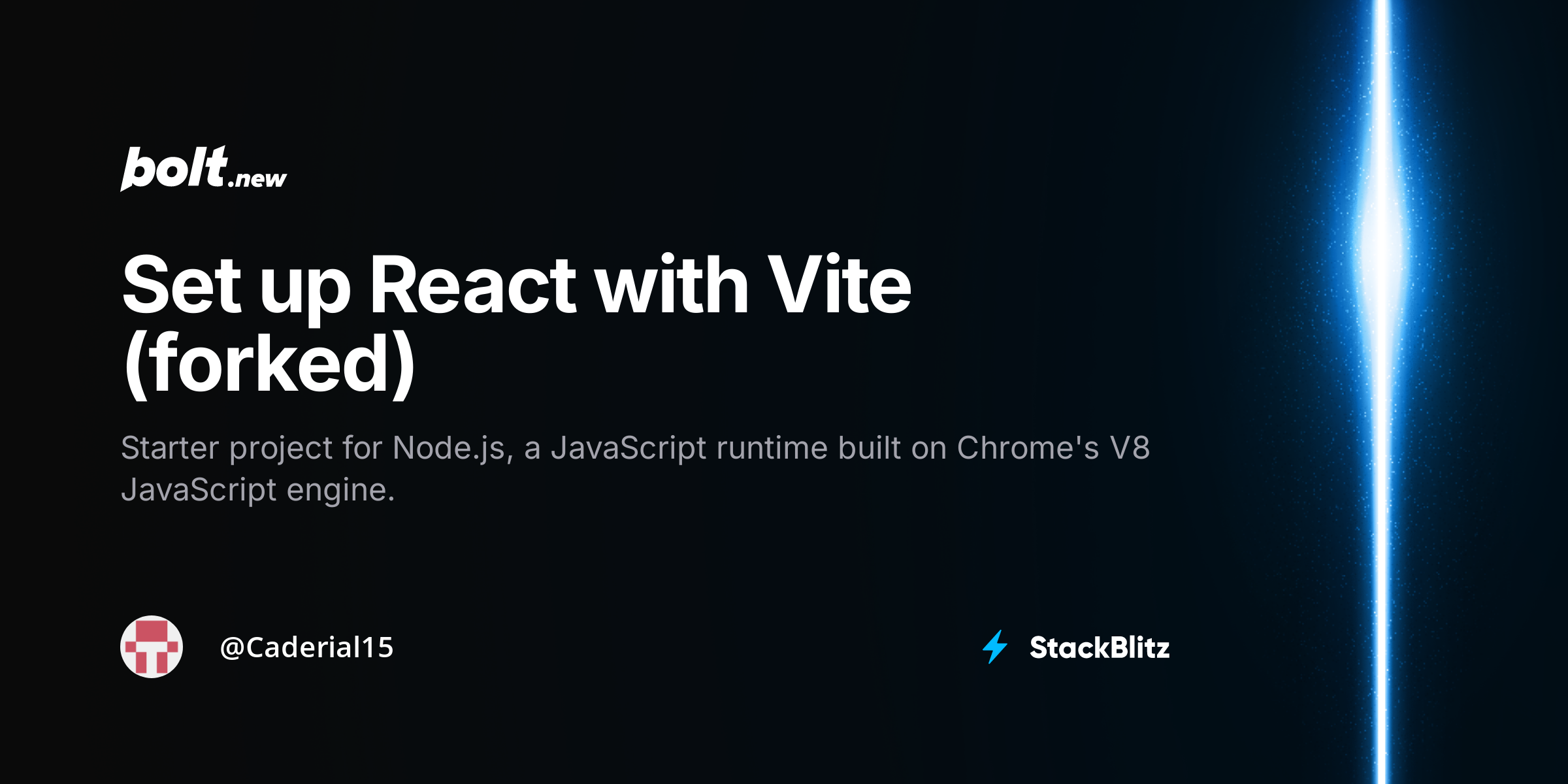 Set up React with Vite (forked) - Bolt.new