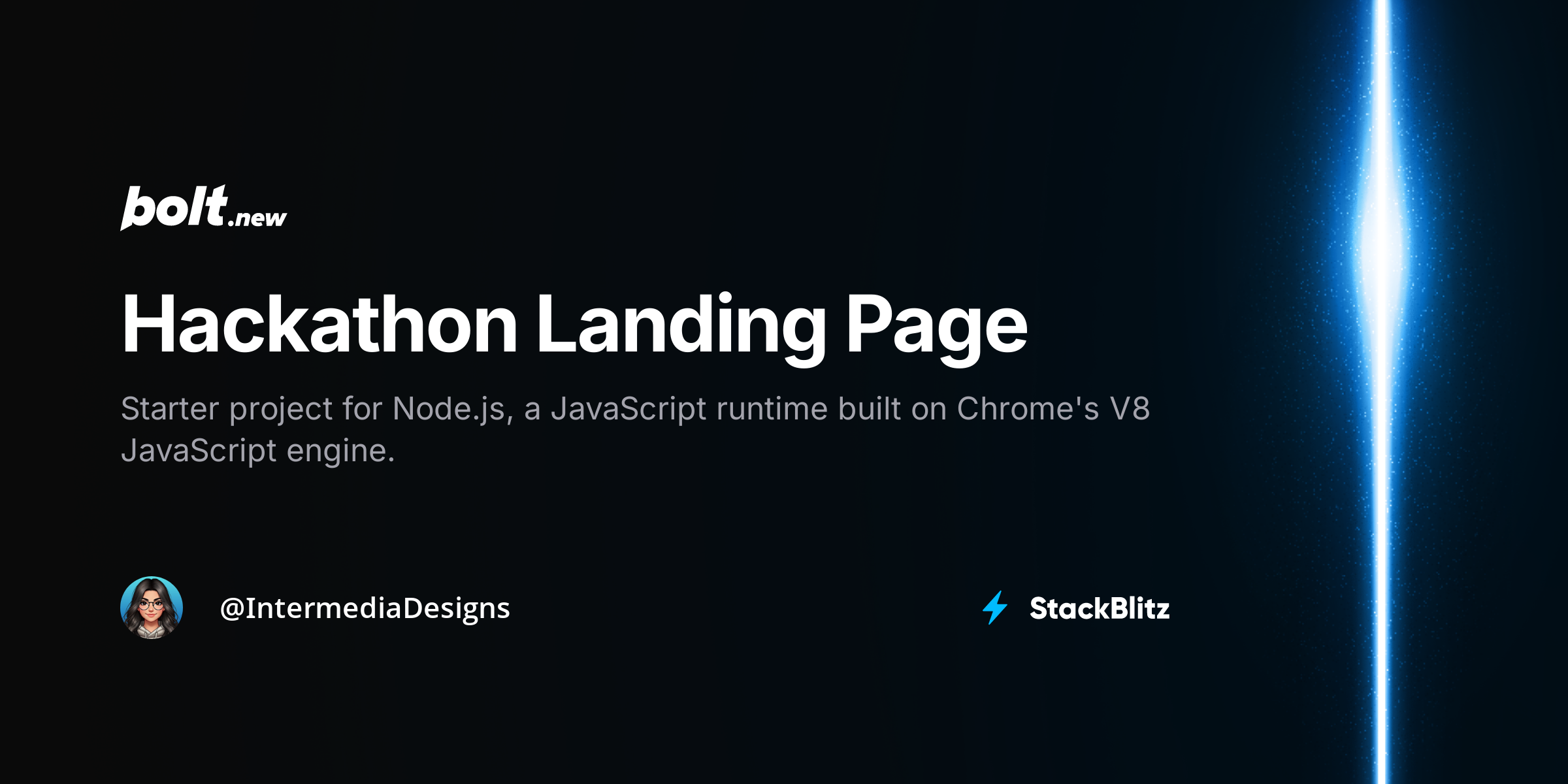 Hackathon Landing Page - Bolt.new