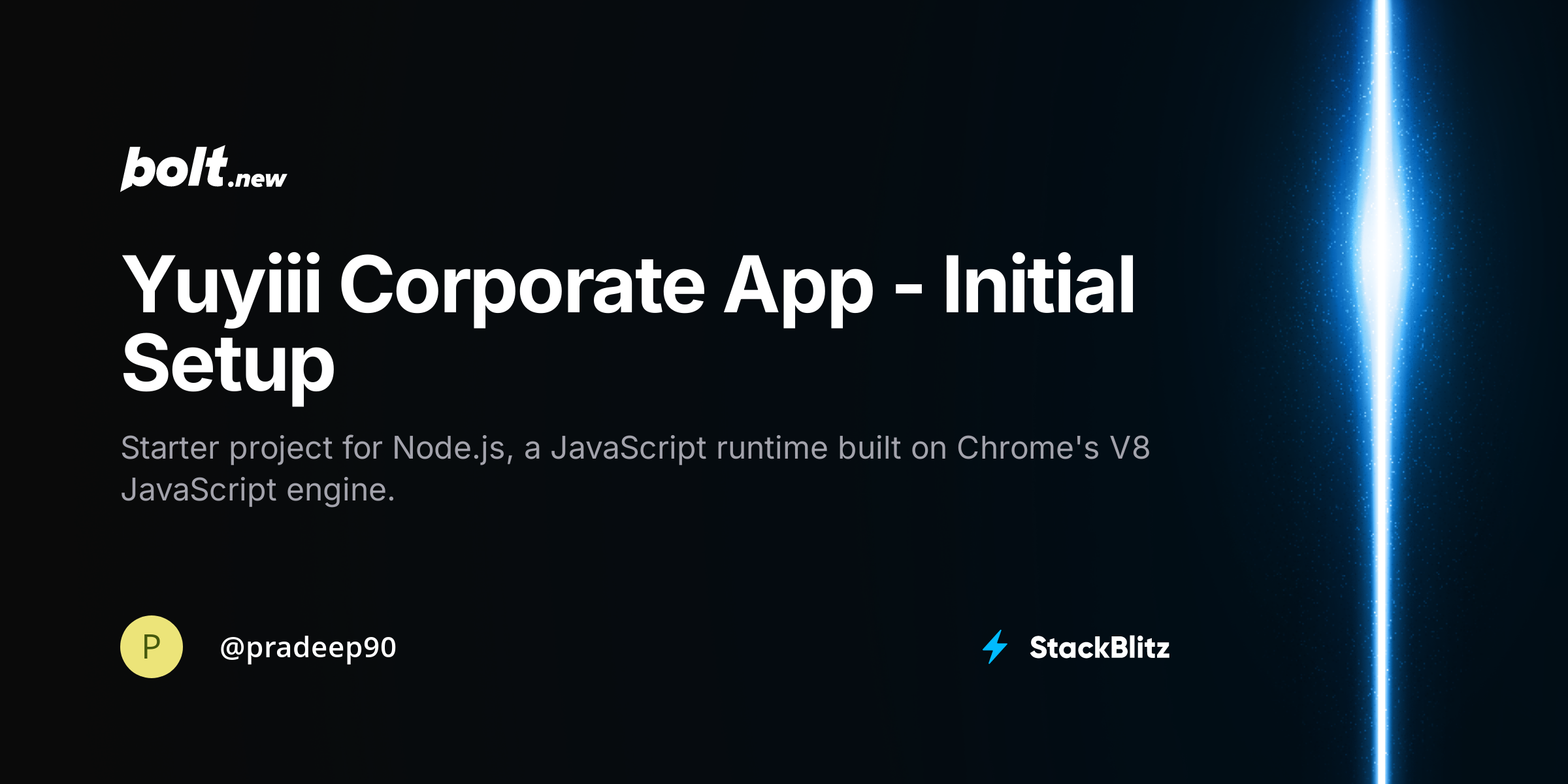 Yuyiii Corporate App - Initial Setup - Bolt.new