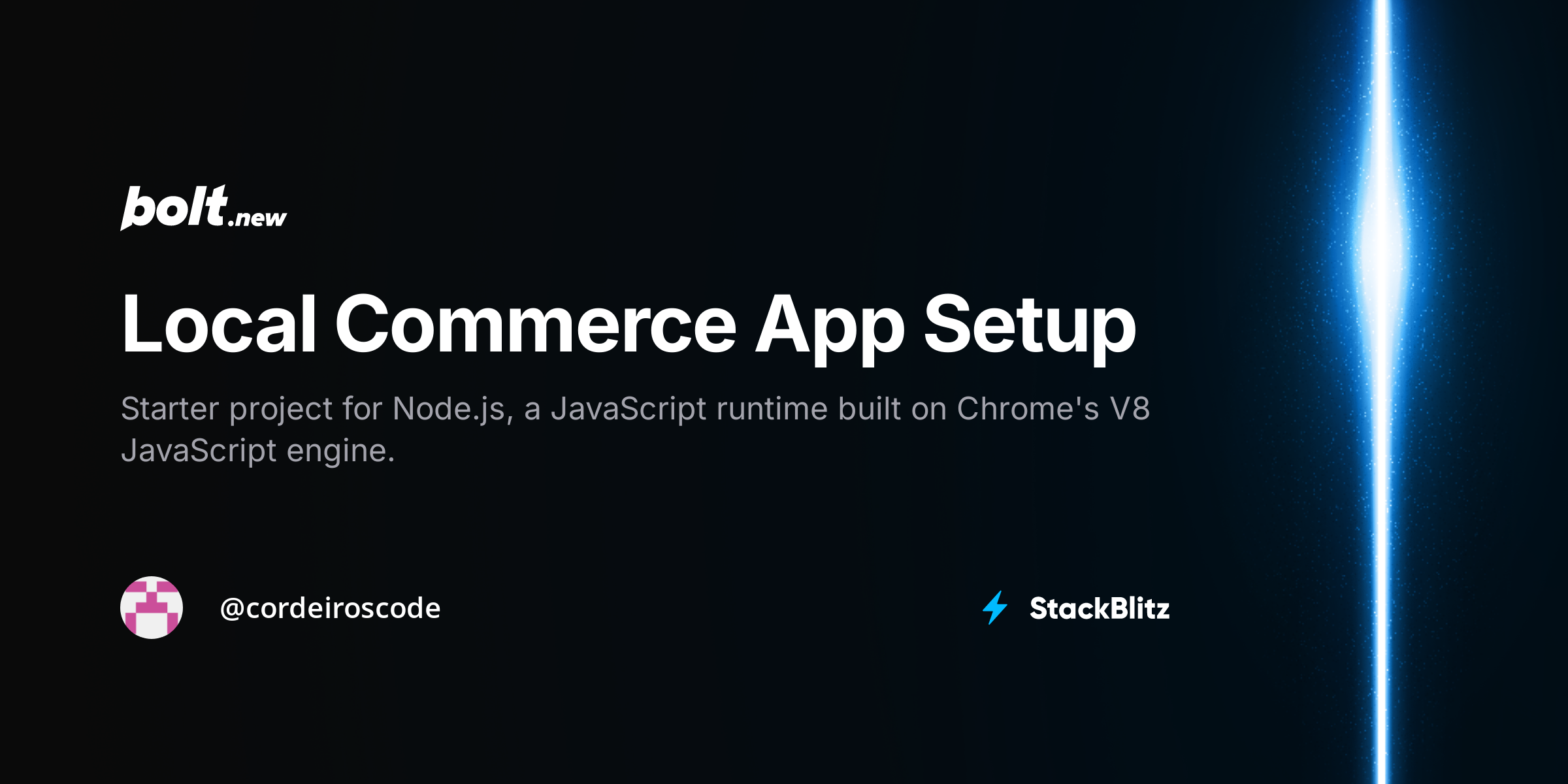 Local Commerce App Setup - Bolt.new