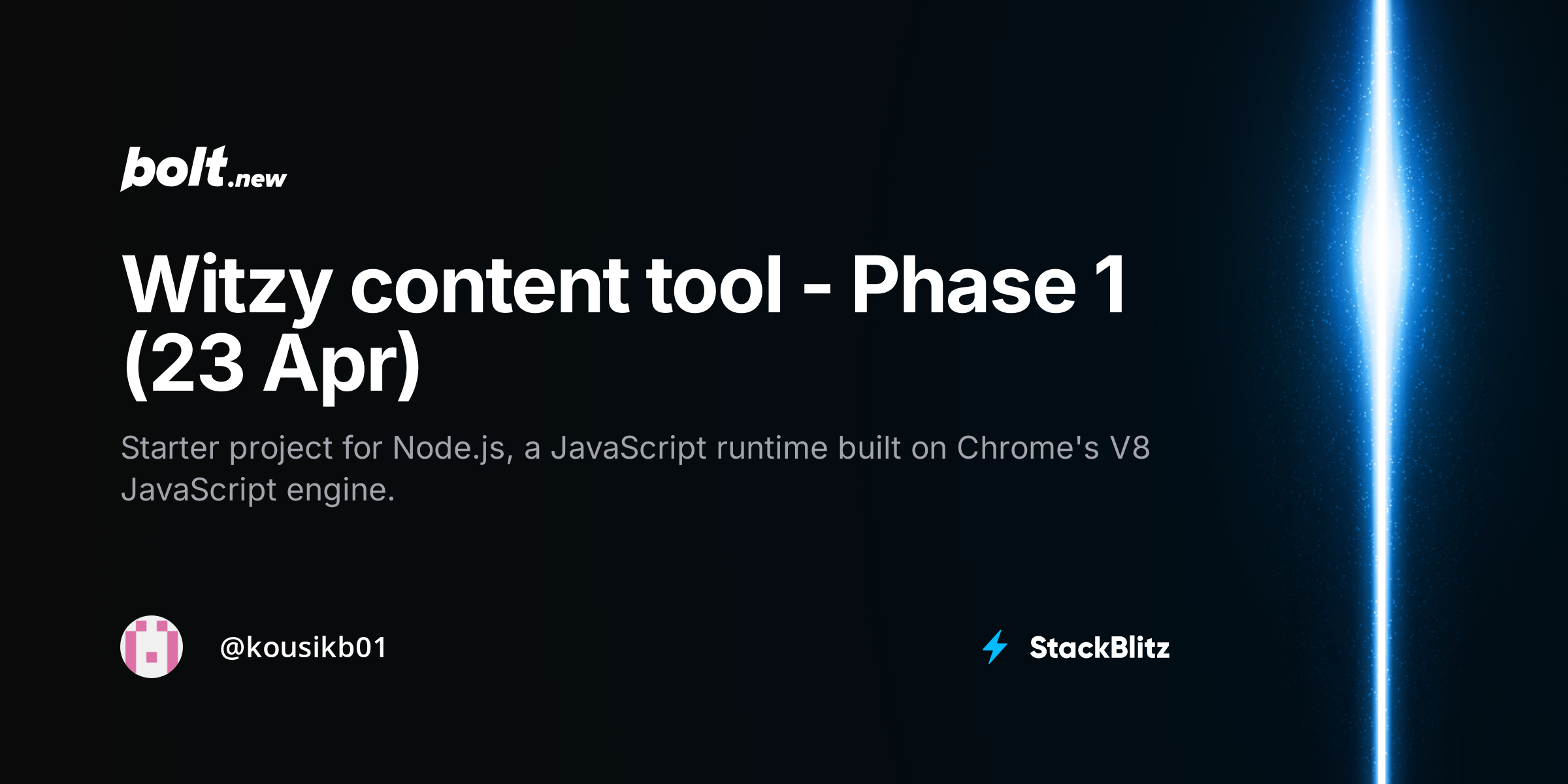 Witzy content tool - Phase 1 (23 Apr) - Bolt.new