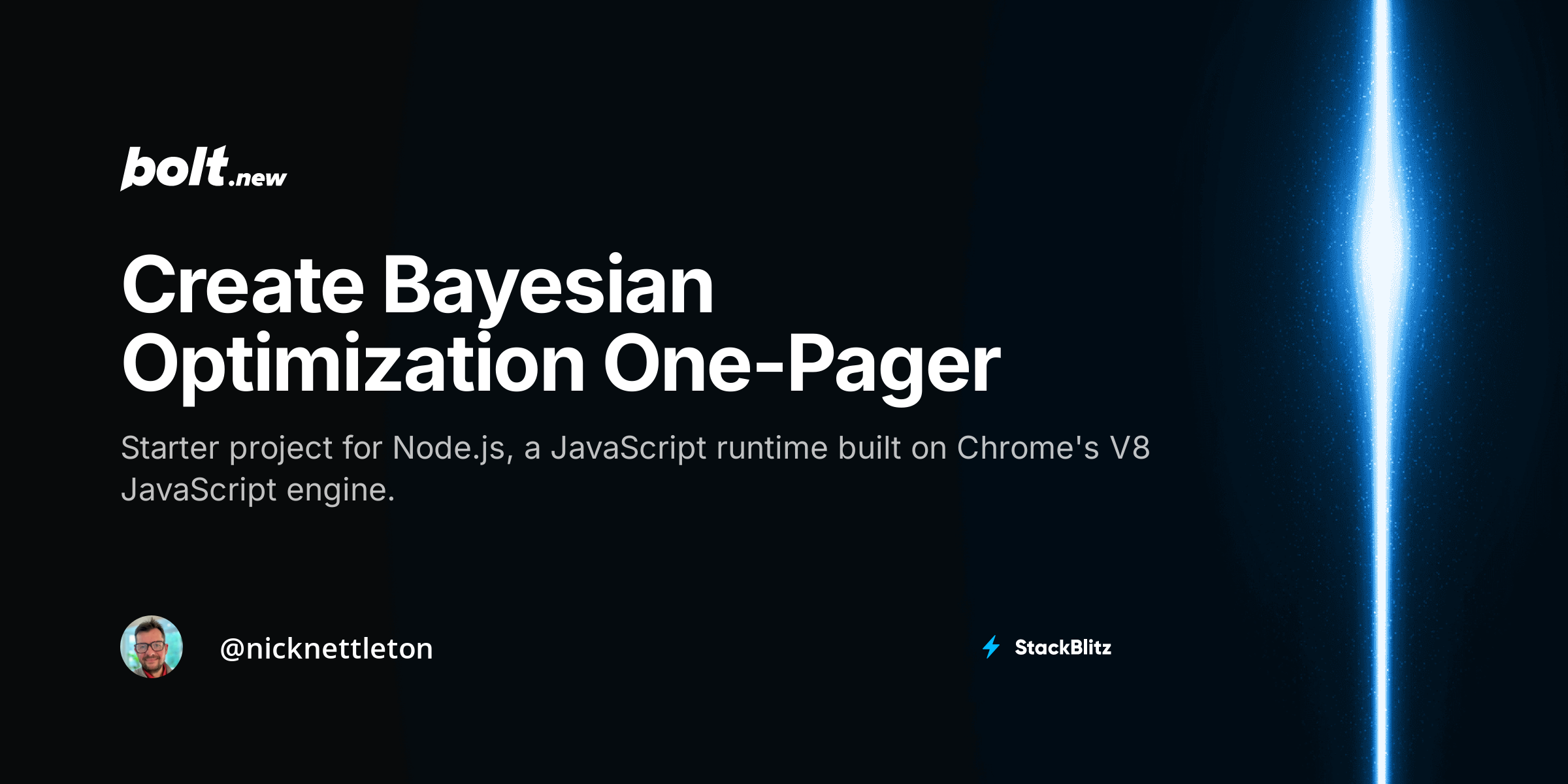 Create Bayesian Optimization One-Pager - Bolt.new