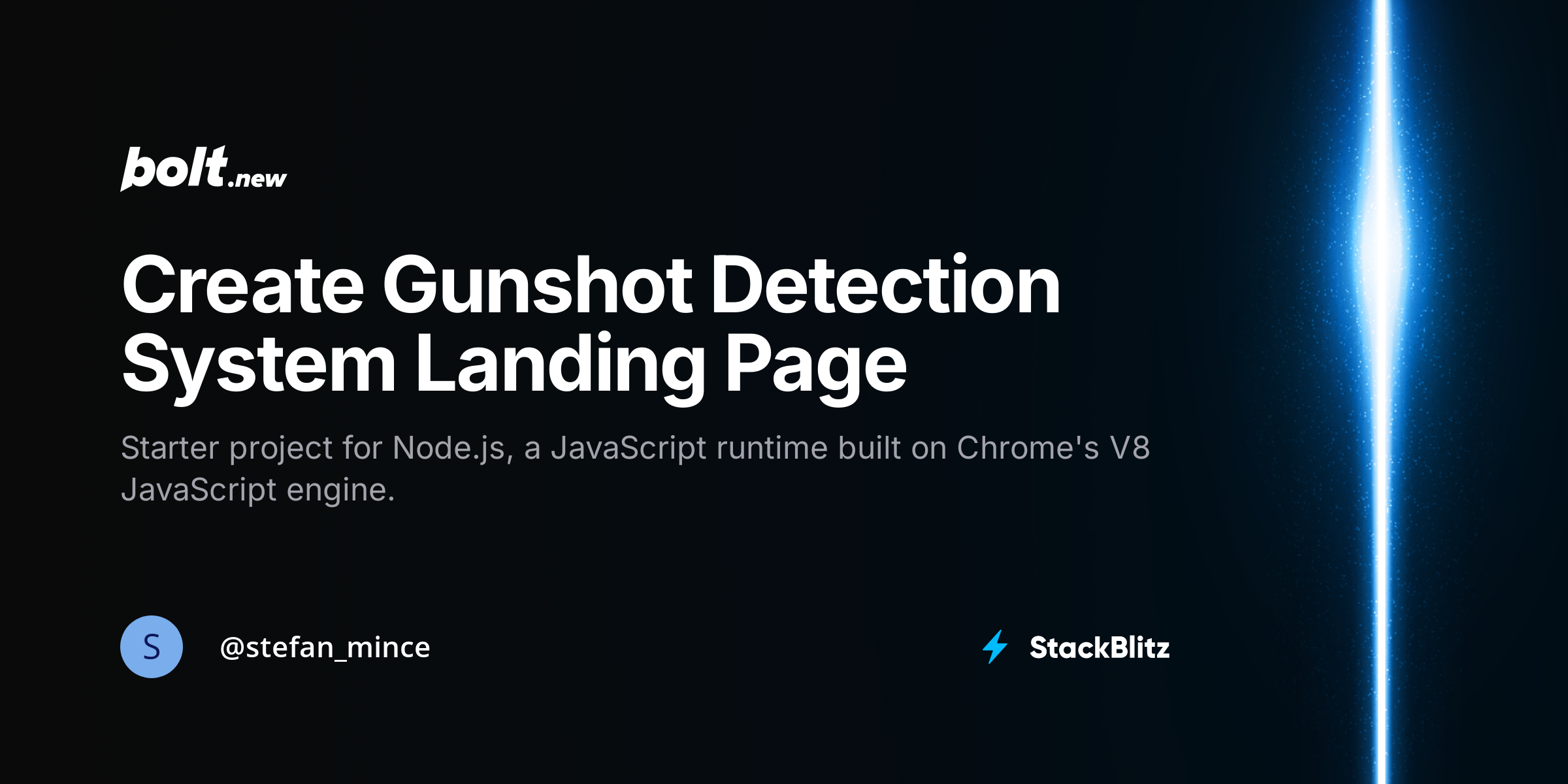 Create Gunshot Detection System Landing Page - Bolt.new