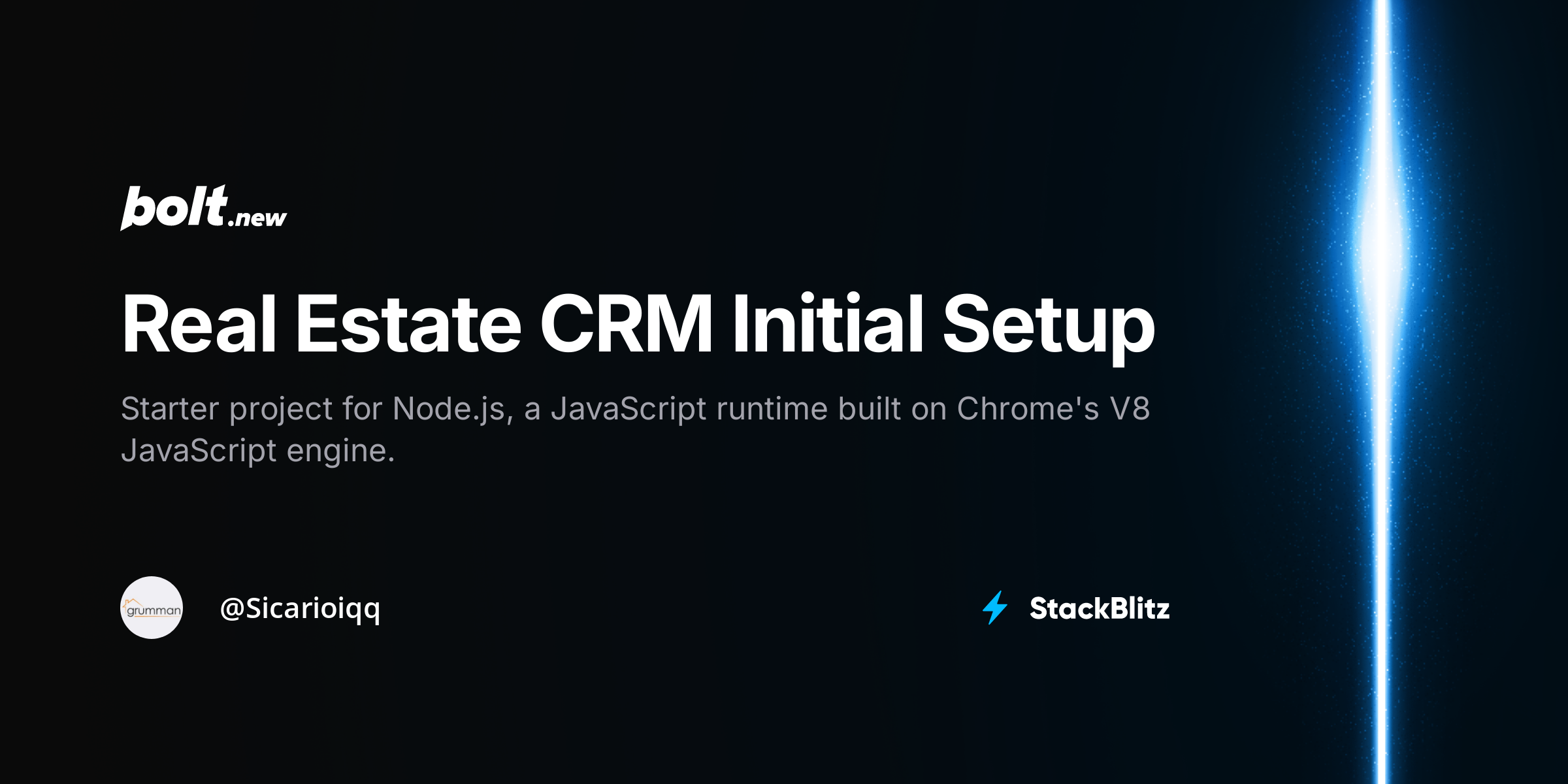 Real Estate CRM Initial Setup - Bolt.new