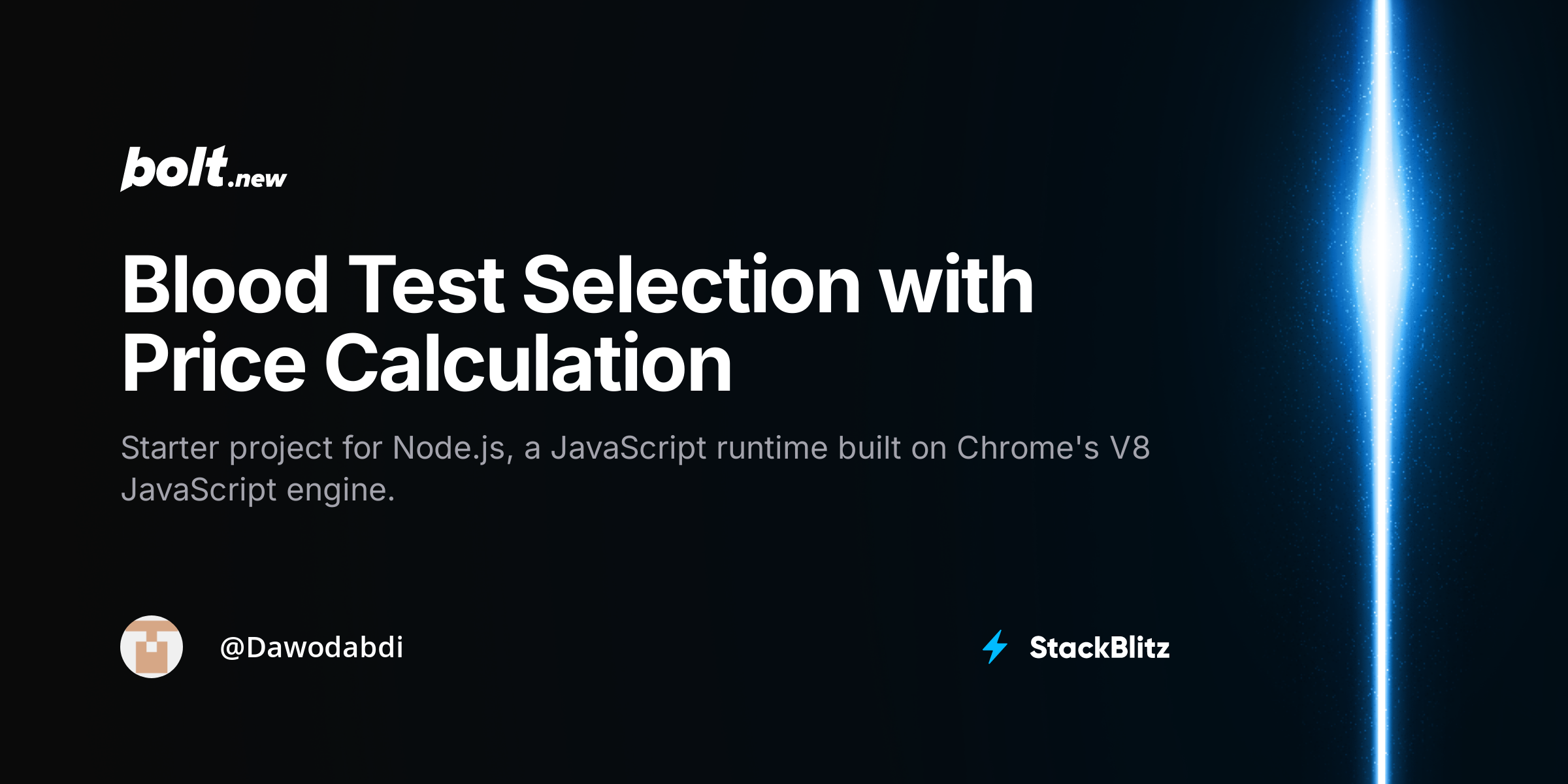 Blood Test Selection with Price Calculation - Bolt.new