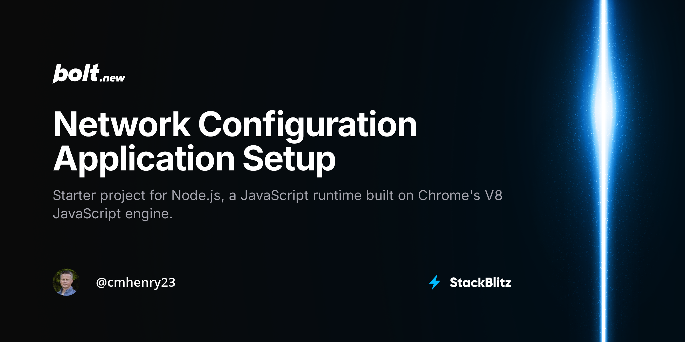 Network Configuration Application Setup - Bolt.new