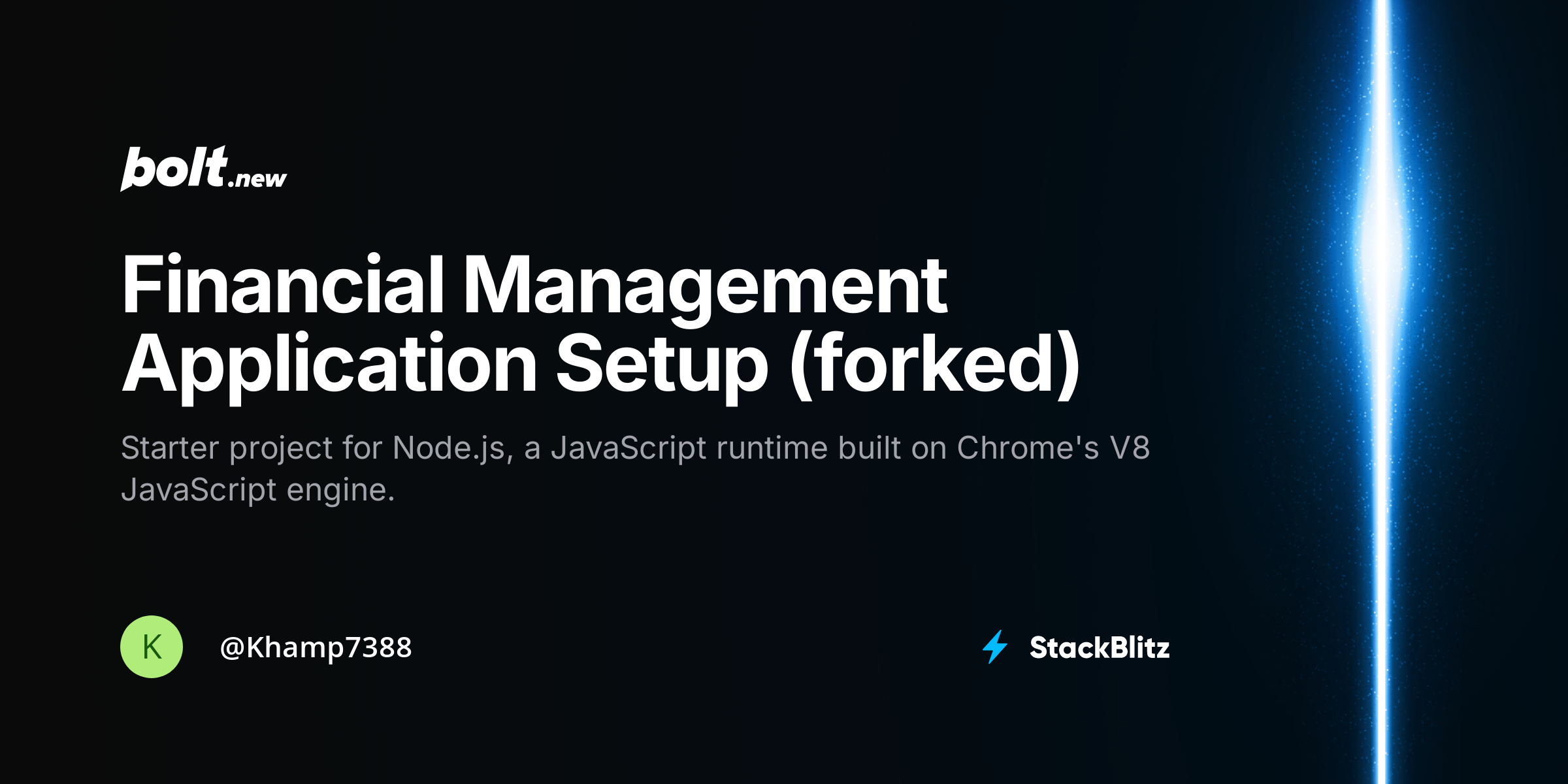 Financial Management Application Setup (forked) - Bolt.new