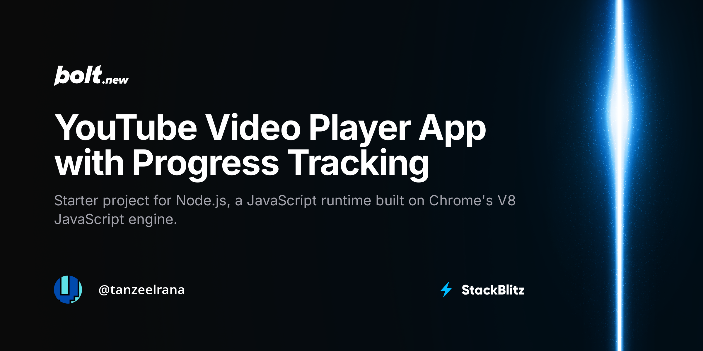 YouTube Video Player App with Progress Tracking - Bolt.new