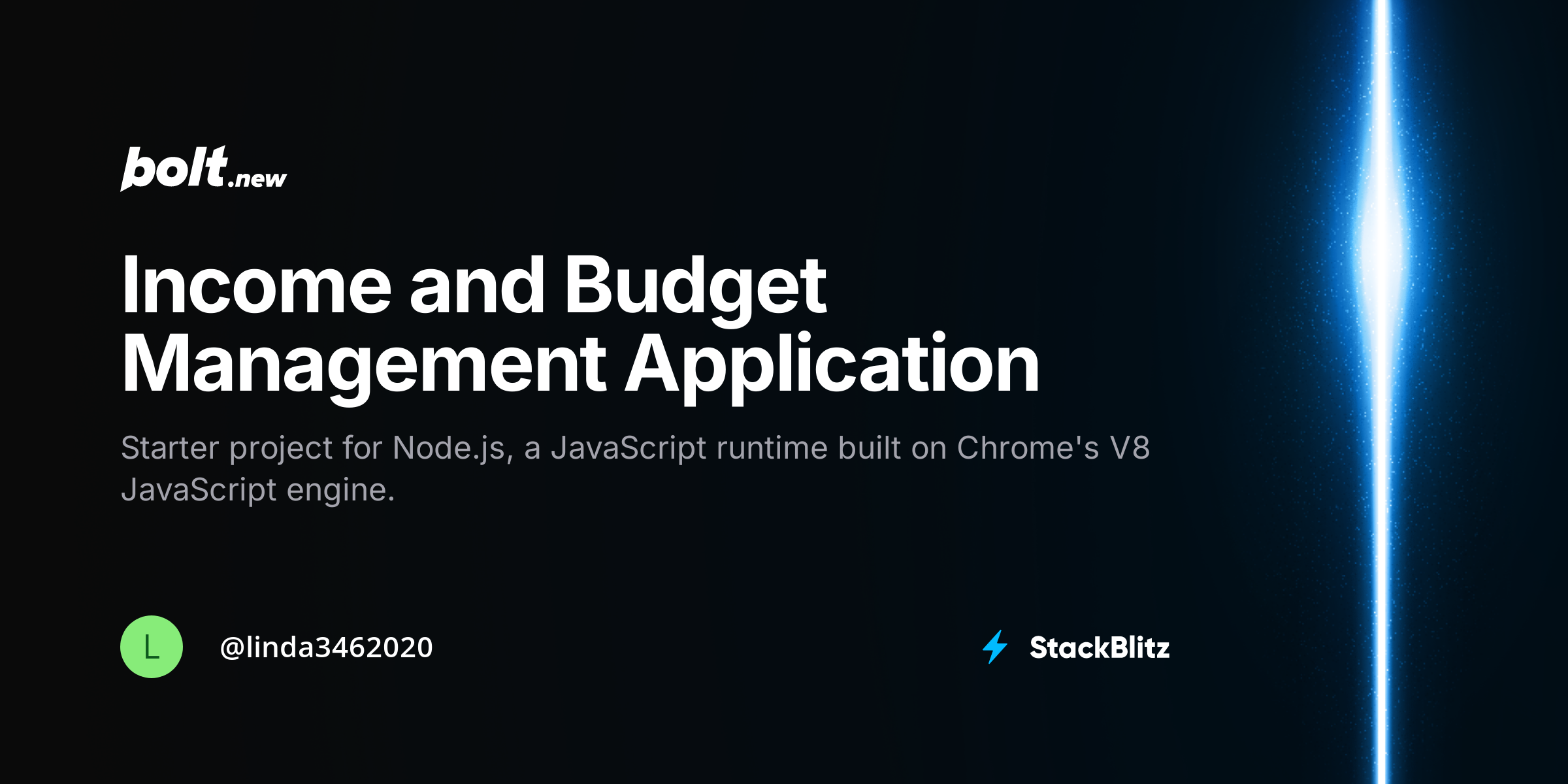 Income and Budget Management Application - Bolt.new