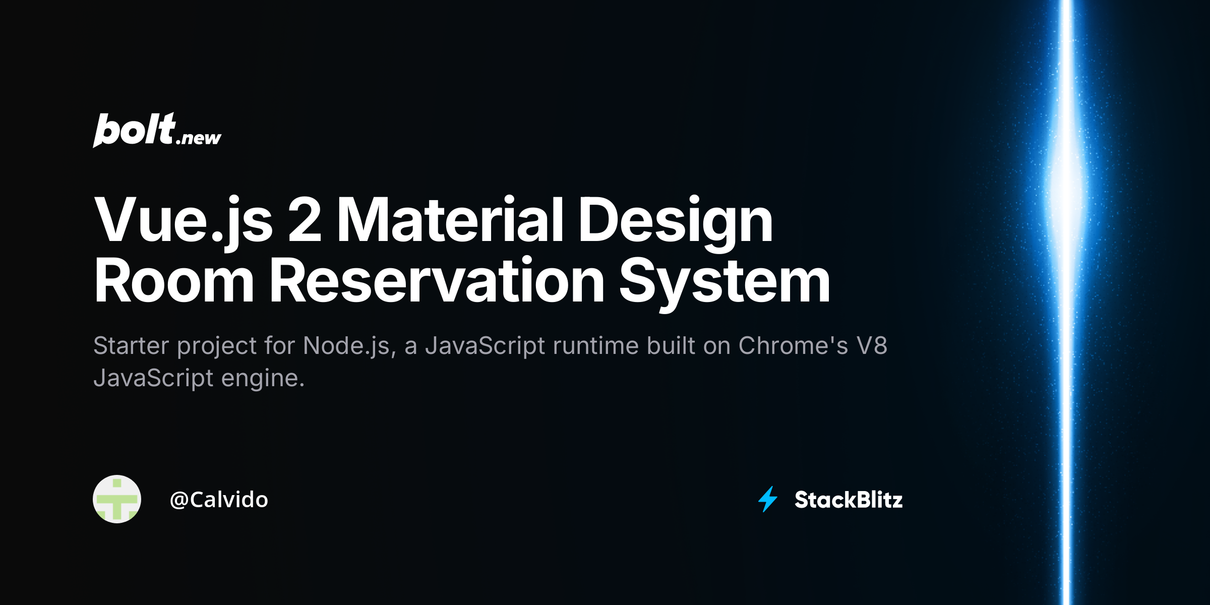 Vue.js 2 Material Design Room Reservation System - Bolt.new