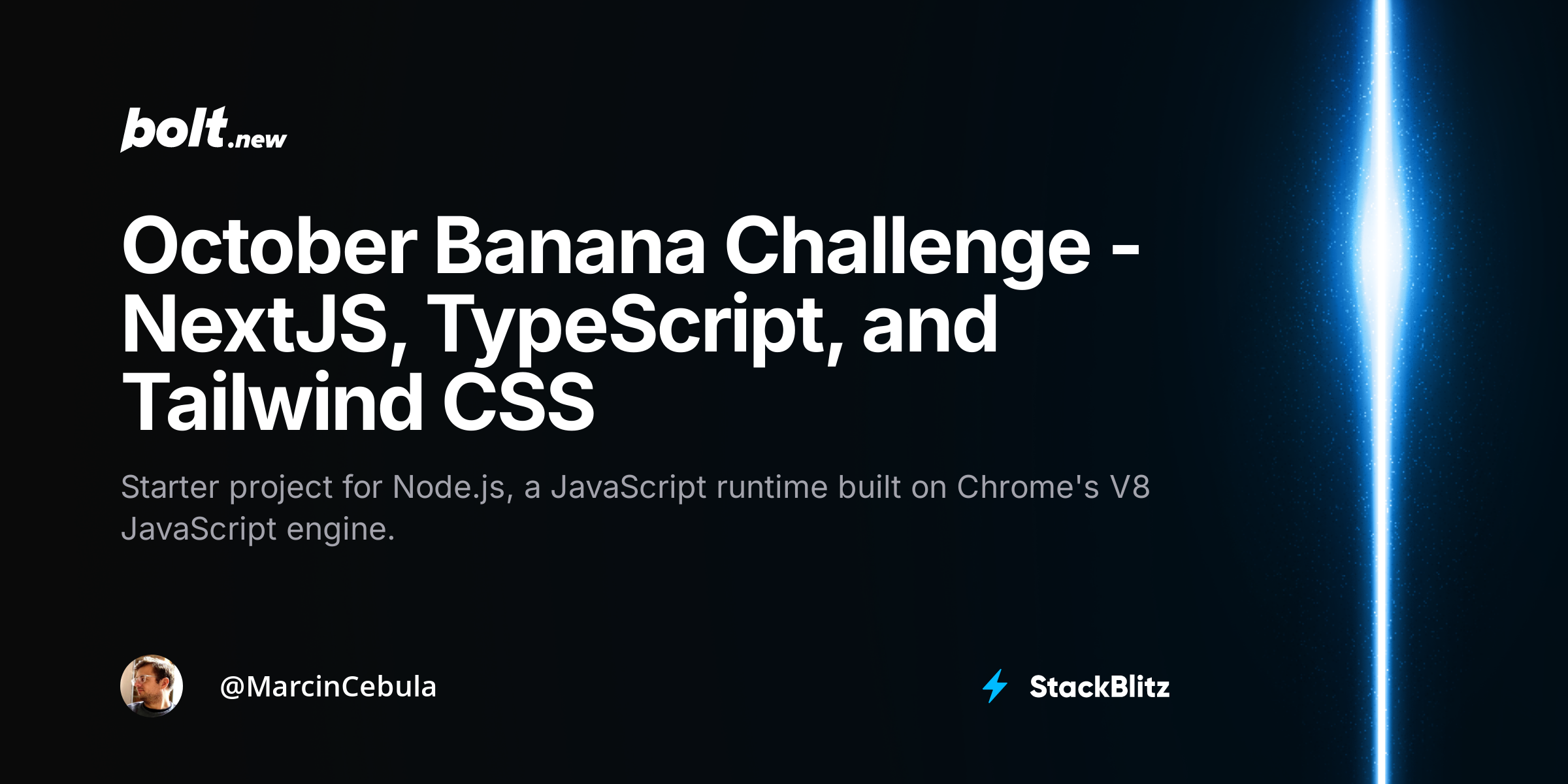 October Banana Challenge - NextJS, TypeScript, and Tailwind CSS - Bolt.new