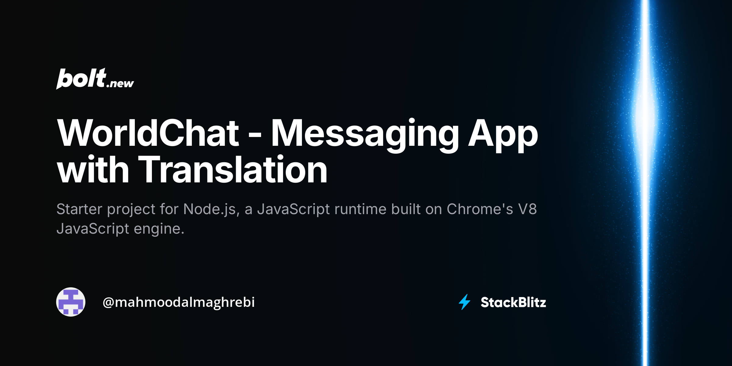 WorldChat - Messaging App with Translation - Bolt.new