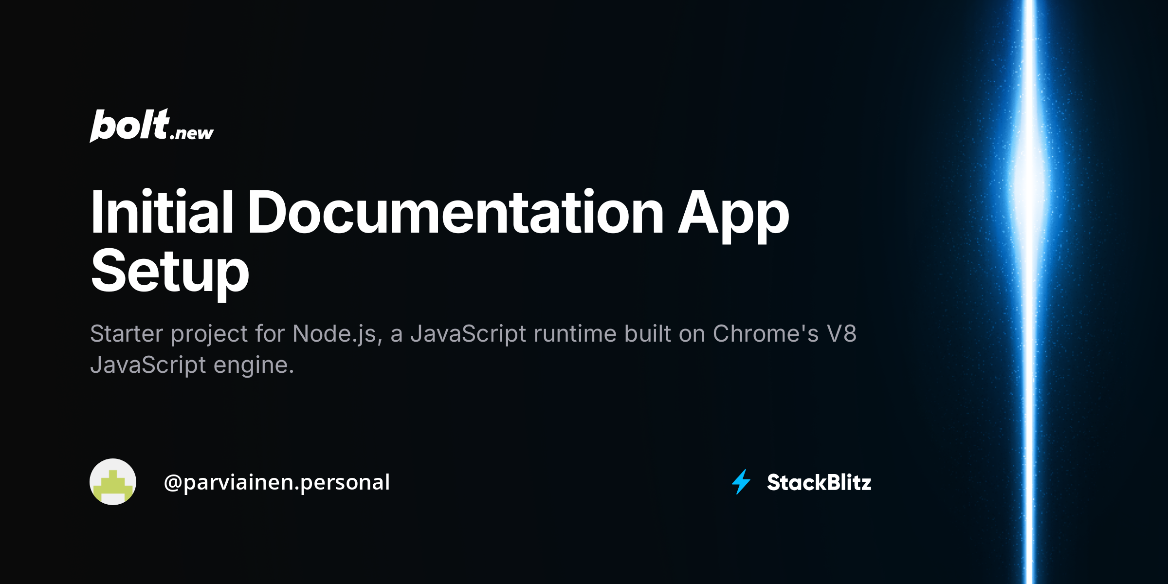 Initial Documentation App Setup - Bolt.new