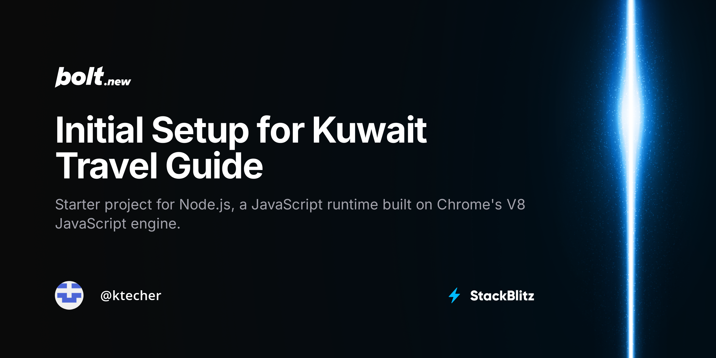 Initial Setup for Kuwait Travel Guide - Bolt.new
