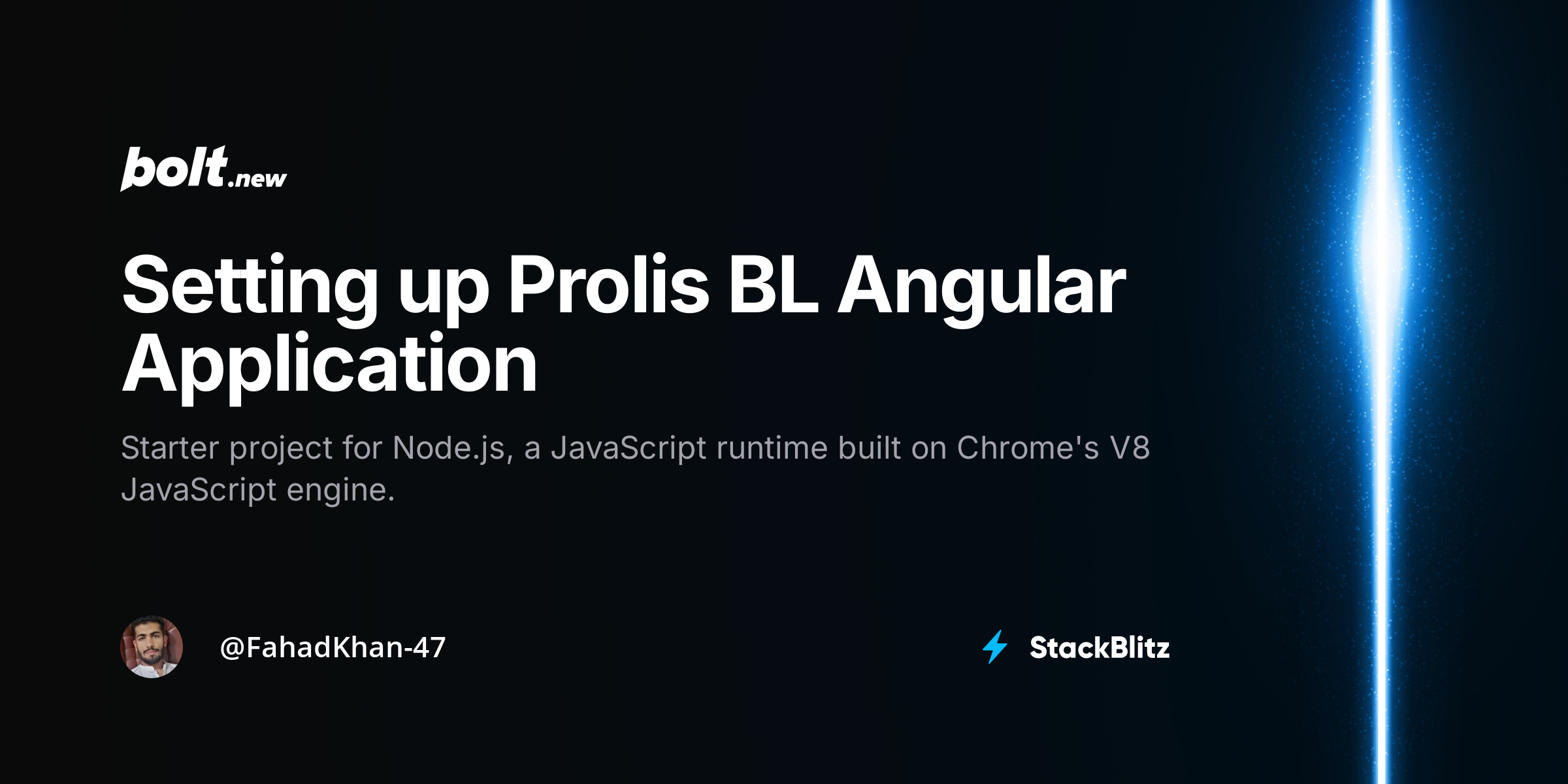 Setting up Prolis BL Angular Application - Bolt.new