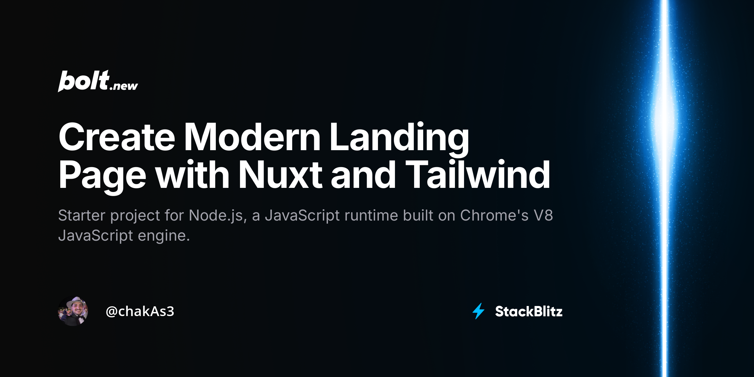 Create Modern Landing Page with Nuxt and Tailwind - Bolt.new