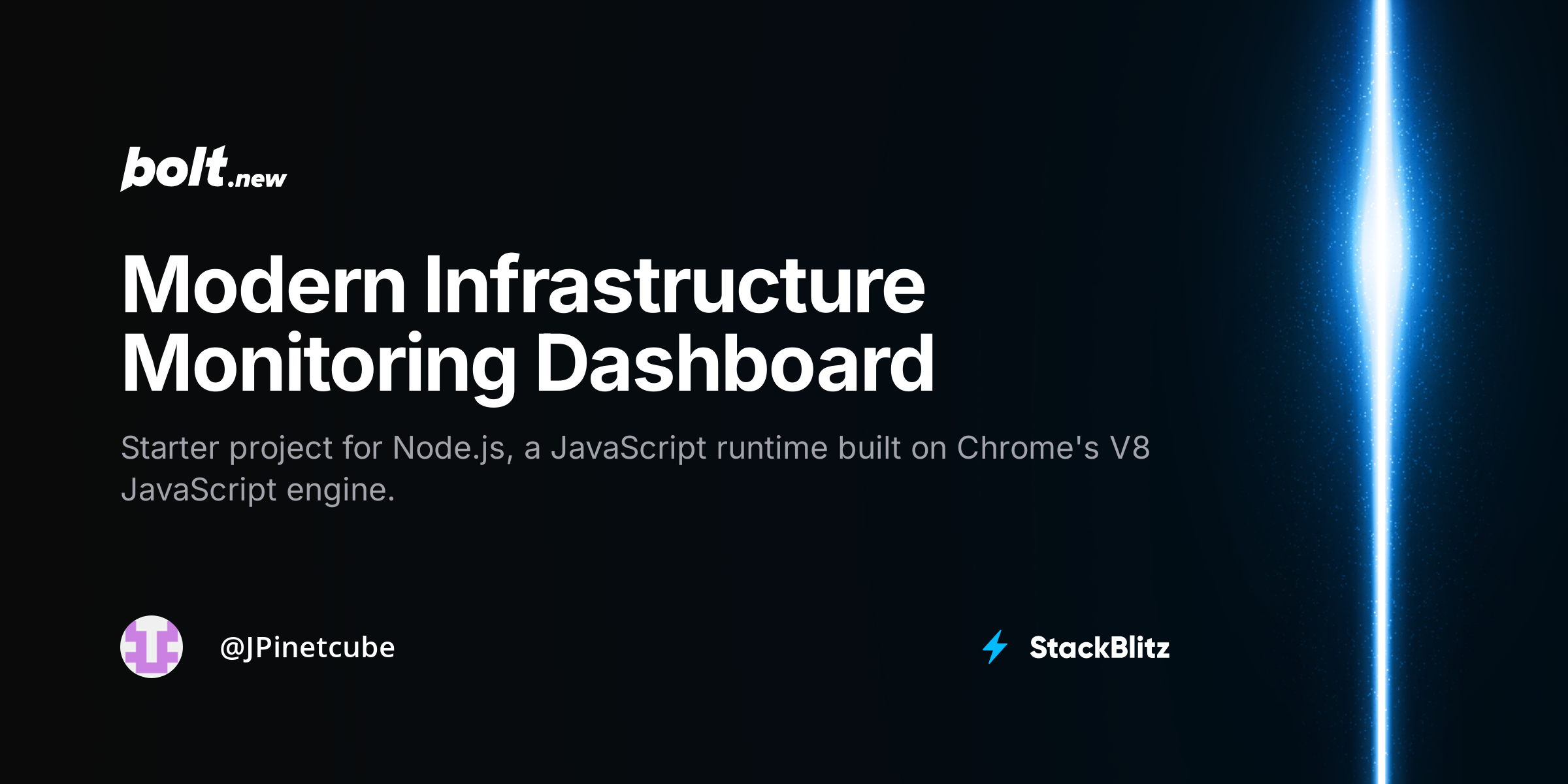 Modern Infrastructure Monitoring Dashboard - Bolt.new