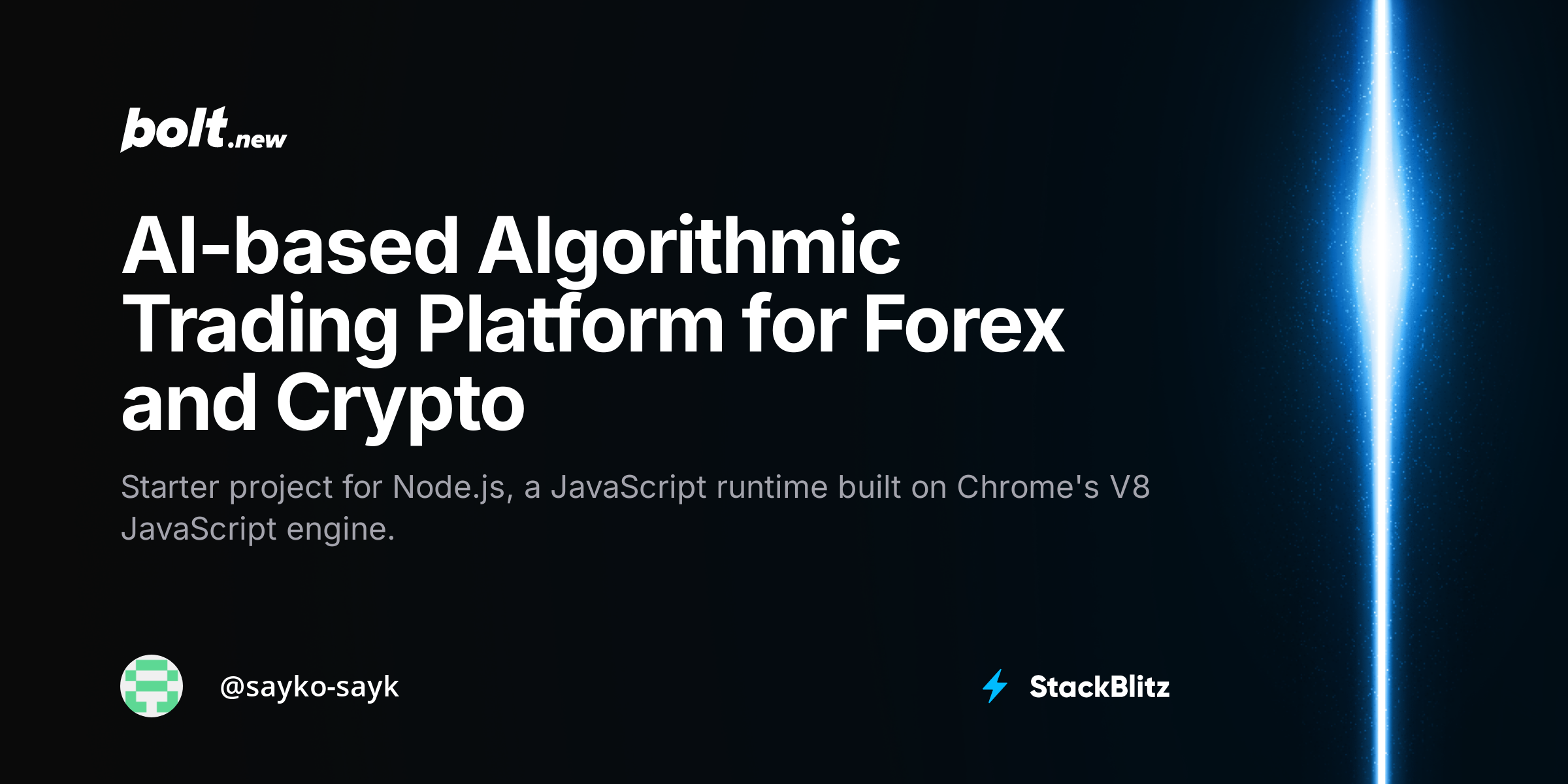 AI-based Algorithmic Trading Platform for Forex and Crypto - Bolt.new