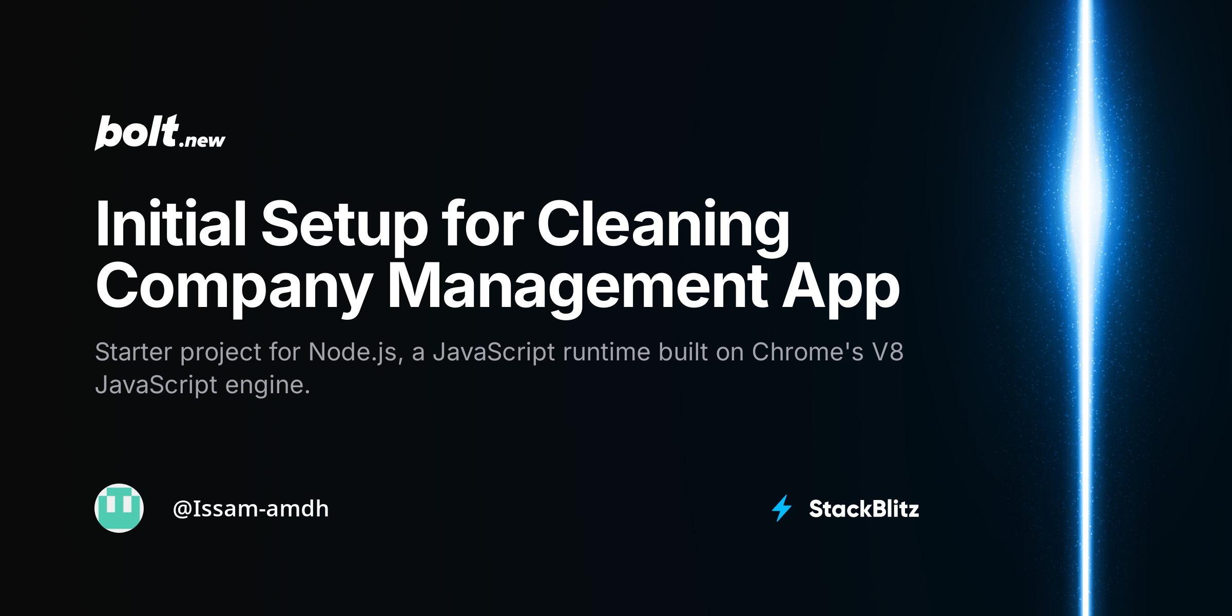 Initial Setup for Cleaning Company Management App - Bolt.new