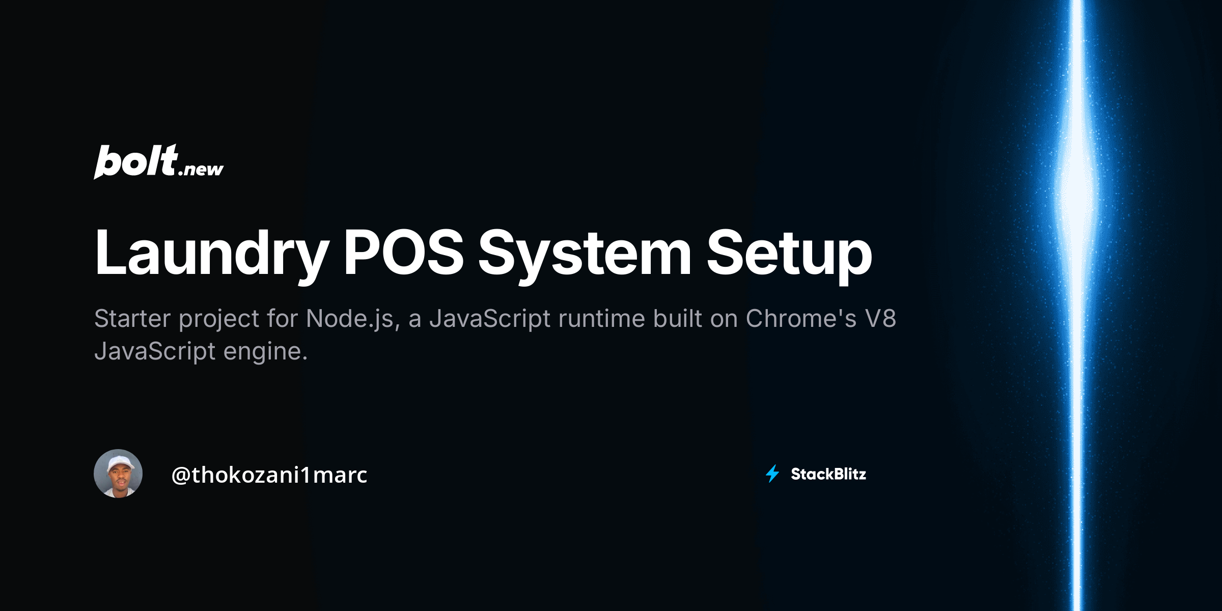 Laundry POS System Setup - Bolt.new