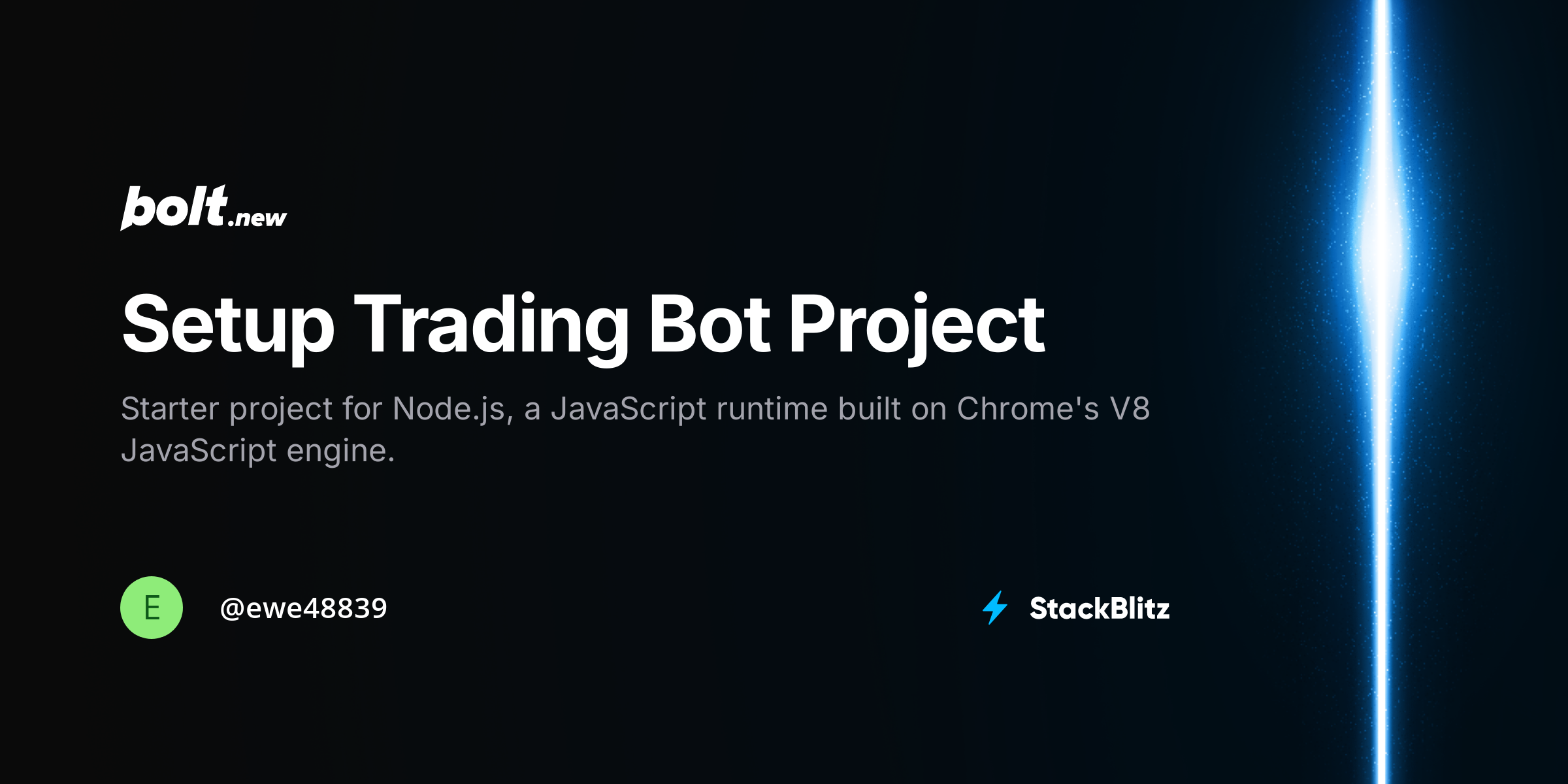 Setup Trading Bot Project - Bolt.new