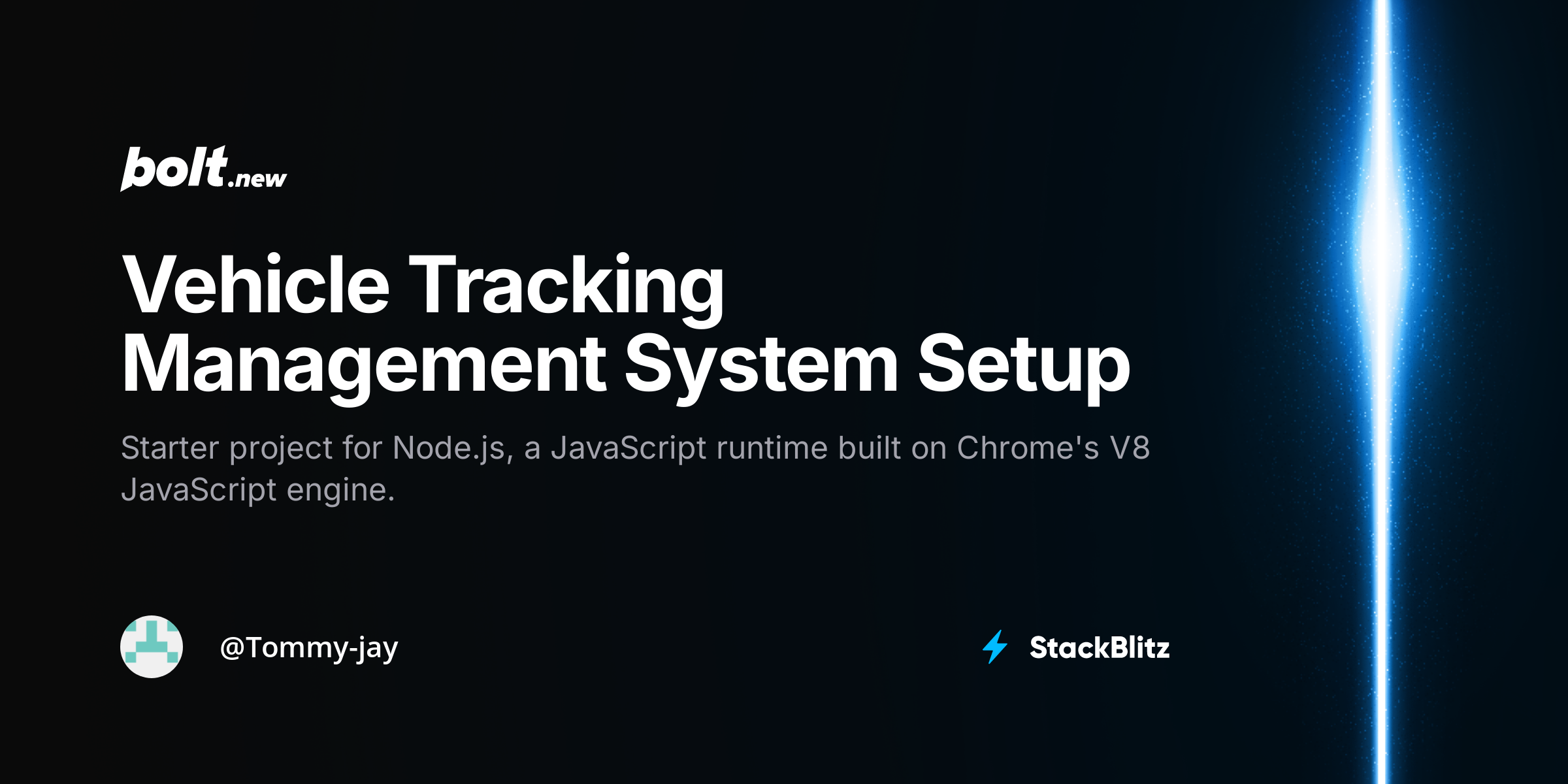Vehicle Tracking Management System Setup - Bolt.new