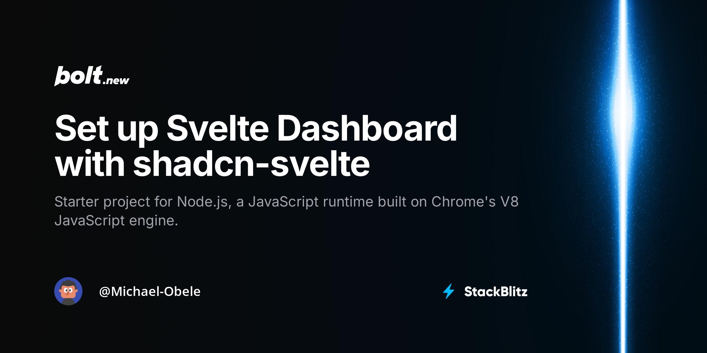 Set up Svelte Dashboard with shadcn-svelte