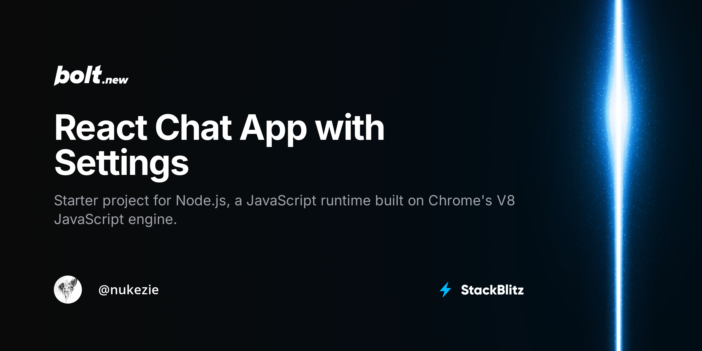 React Chat App with Settings - Bolt.new