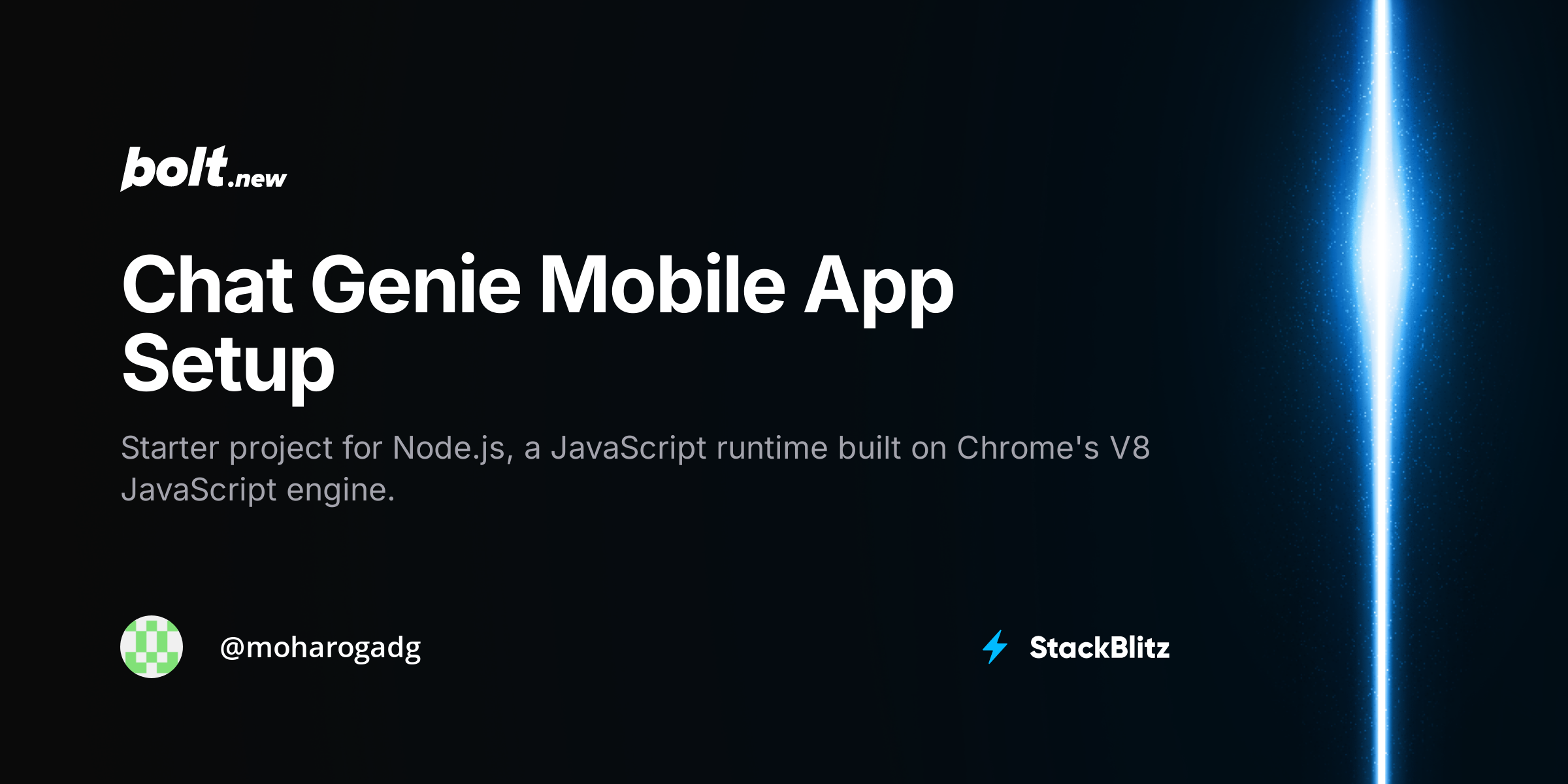 Chat Genie Mobile App Setup - Bolt.new