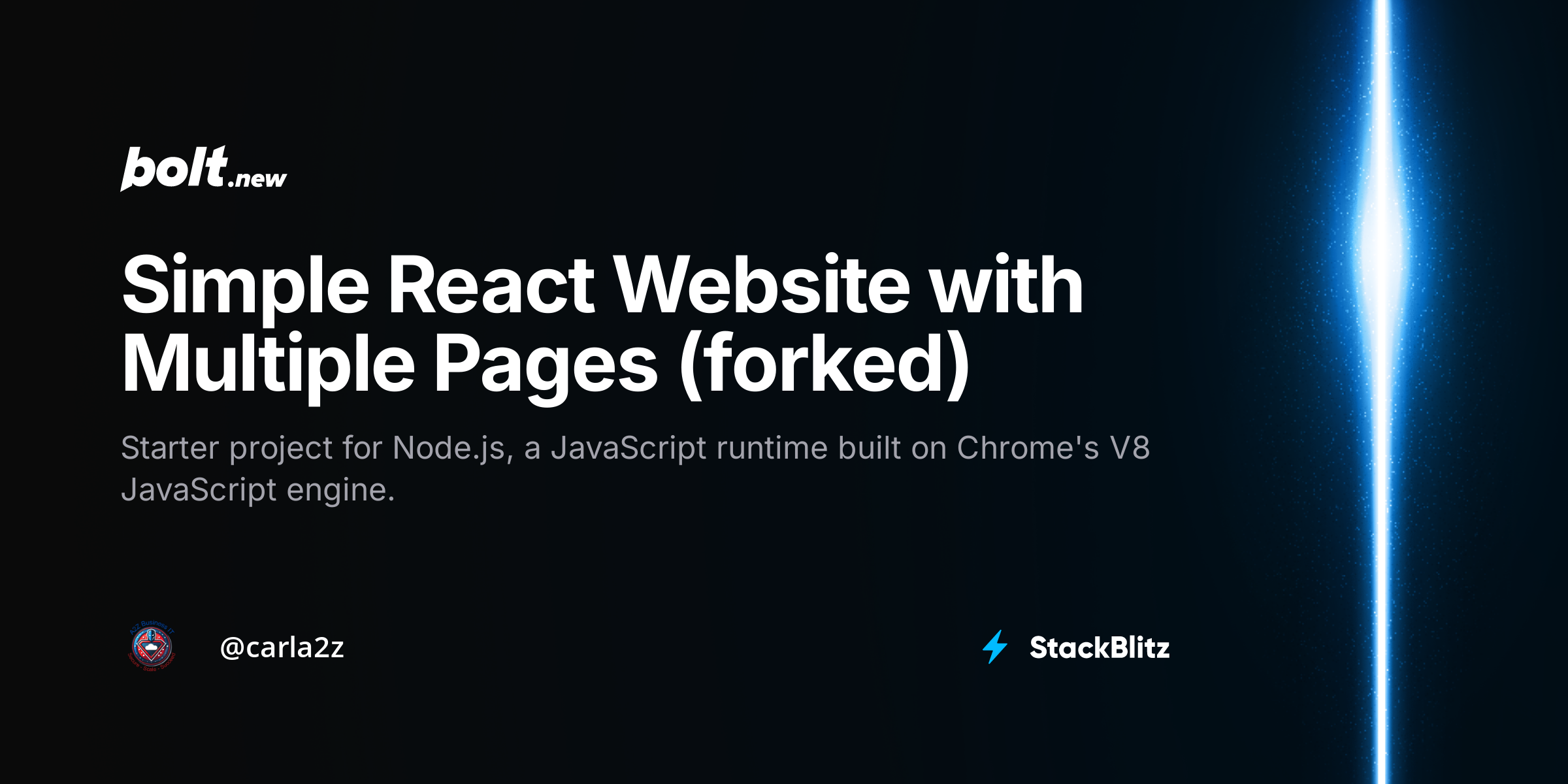 Simple React Website with Multiple Pages (forked) - Bolt.new