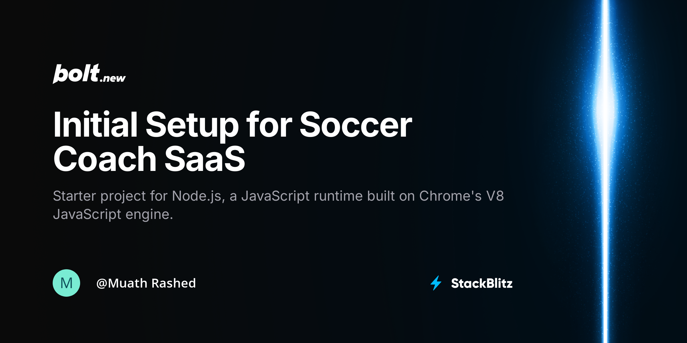 Initial Setup for Soccer Coach SaaS - Bolt.new